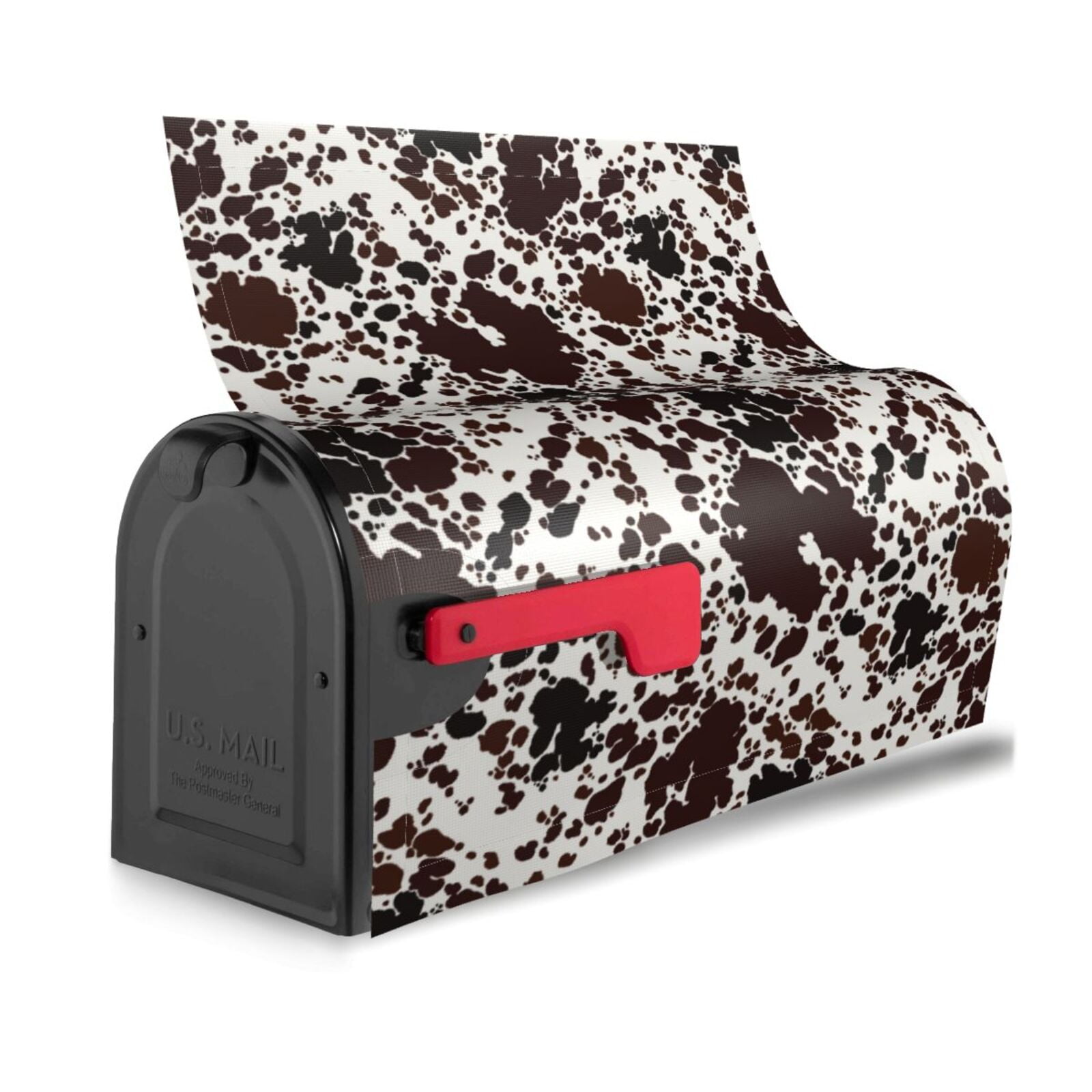 Bingfone Cow Skin Magnetic Mailbox Cover Standard Size for Garden Yard ...