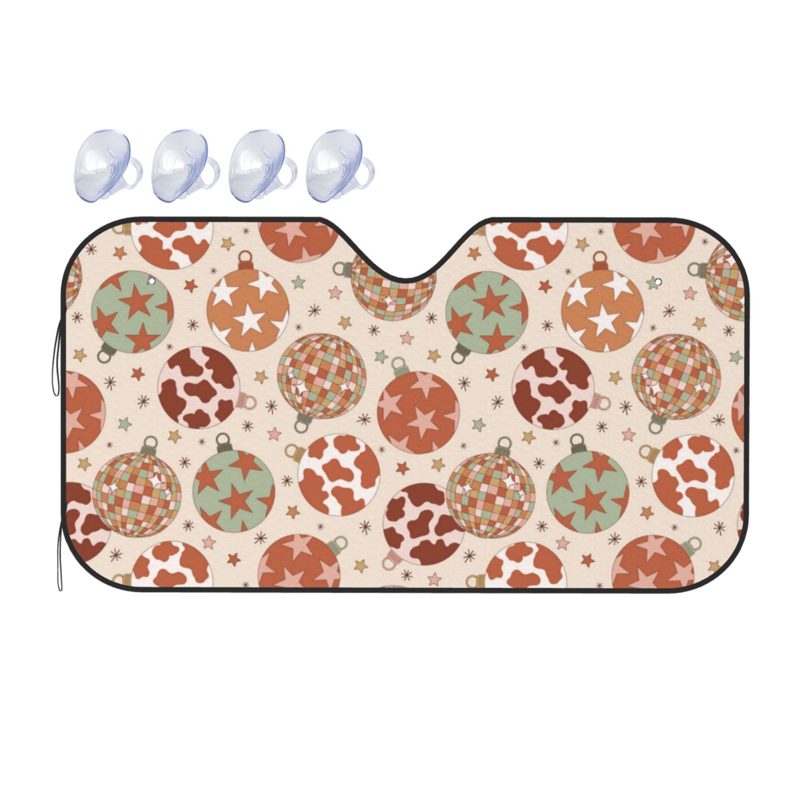 Bingfone Cow Spots And Disco Ball Car Windshield Sunshade,Sun Foldable ...