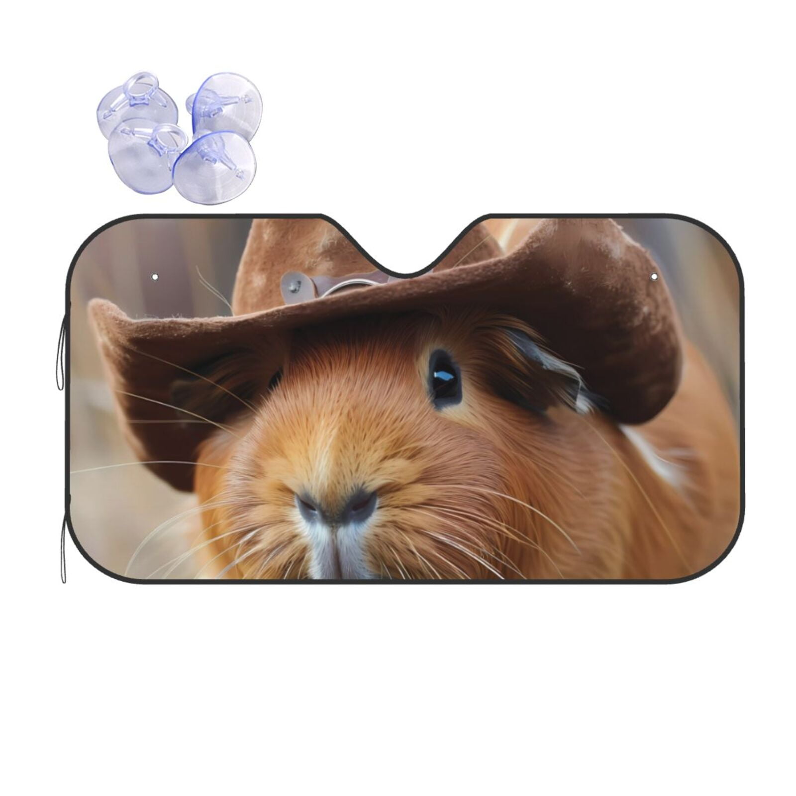 Bingfone Cowboy Hat Guinea Pig Car Windshield Sun Shade Protector Keep ...
