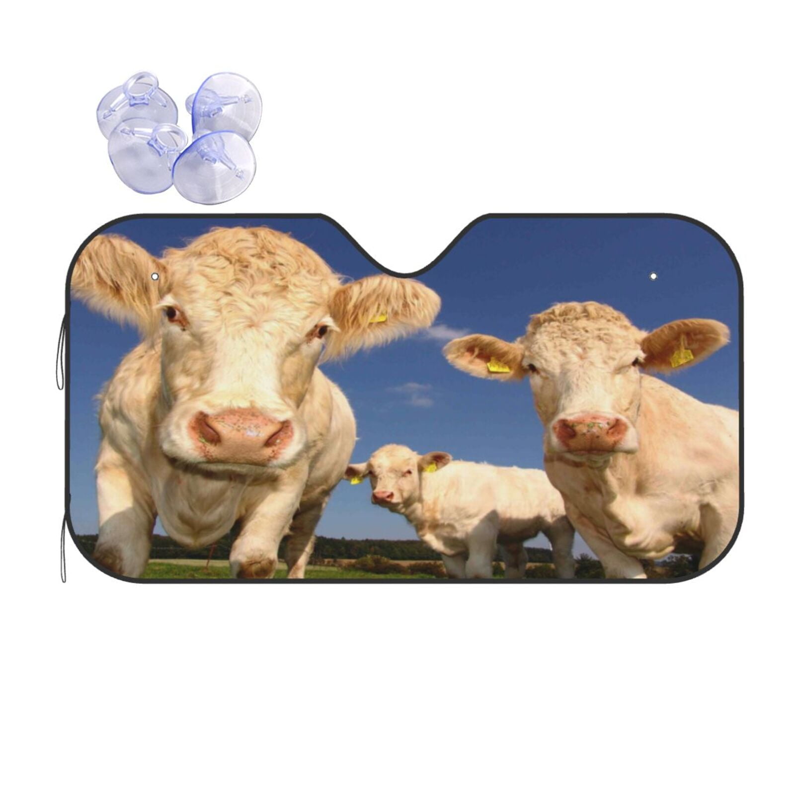 Bingfone Cows Cattles Car Windshield Sun Shade Protector Keep Your ...