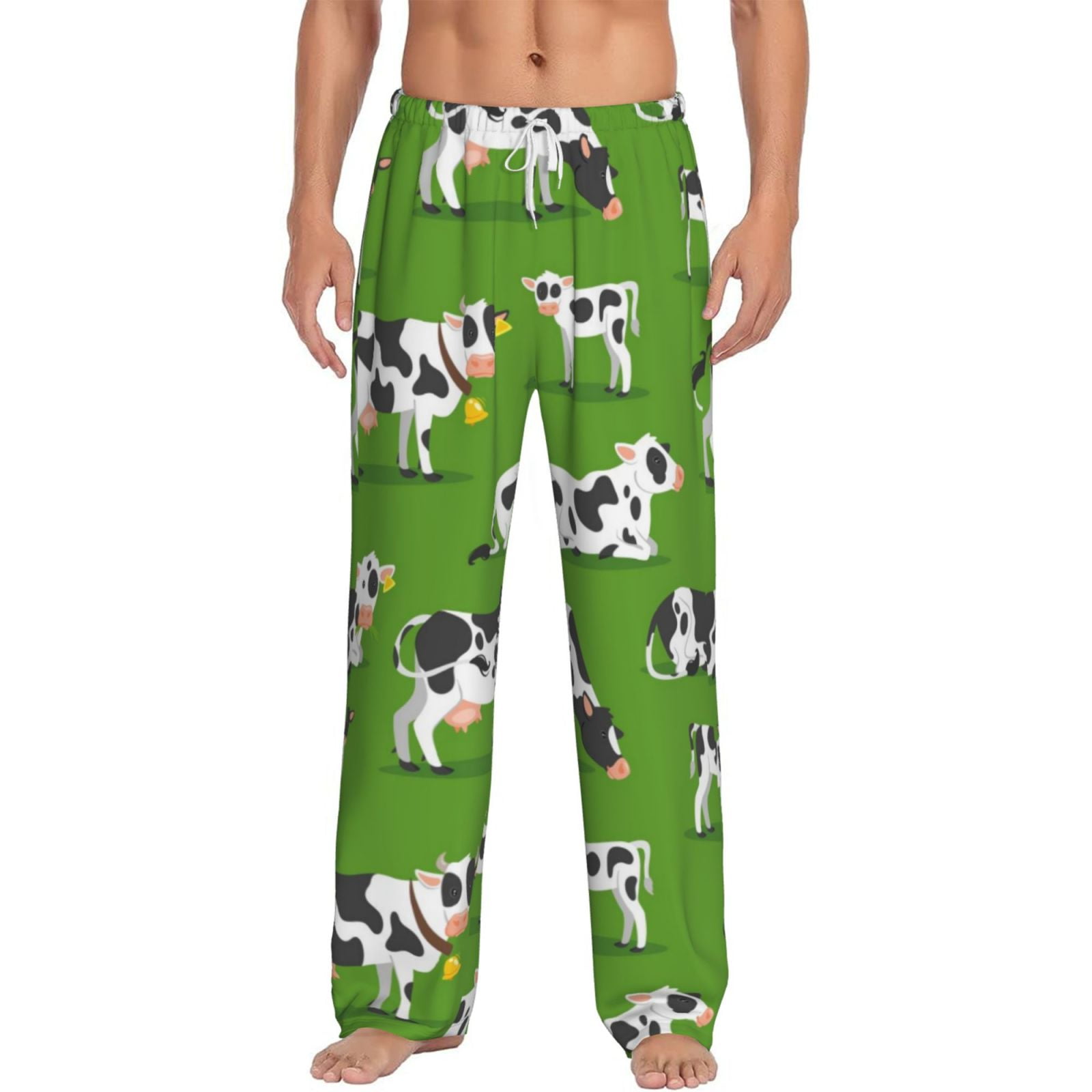 Bingfone Cows With Calfs Green Mens All Over Print Sleep Pajama Pants-Medium - Walmart.com