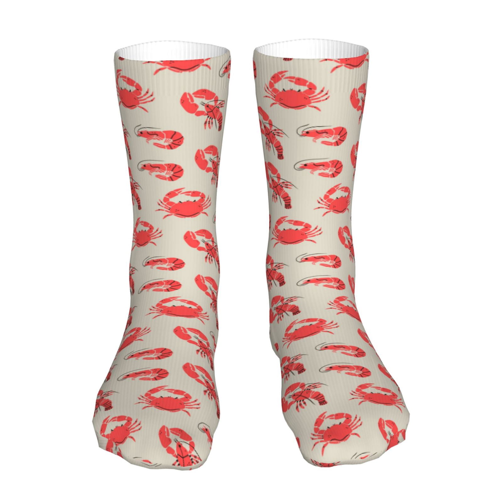 Bingfone Crab Lobster 1 Prirnt Women's Men's Fun Pattern and Solid Crew ...