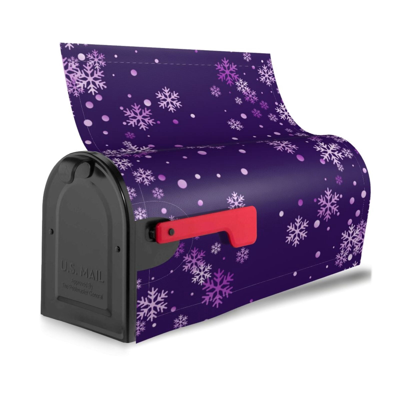 Bingfone Crystal Purple Snowflake Magnetic Mailbox Cover Standard Size ...