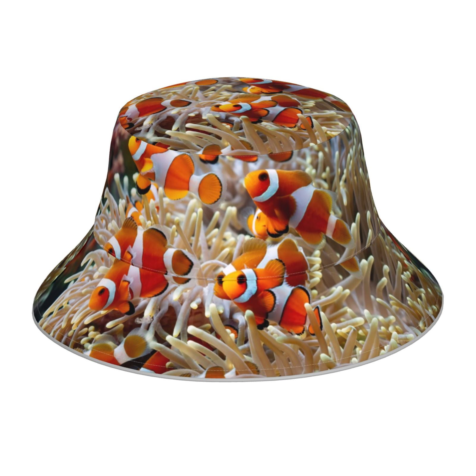 Bingfone Cute Anemone Fish Bucket Hat for Men Women,Packable Reversible ...