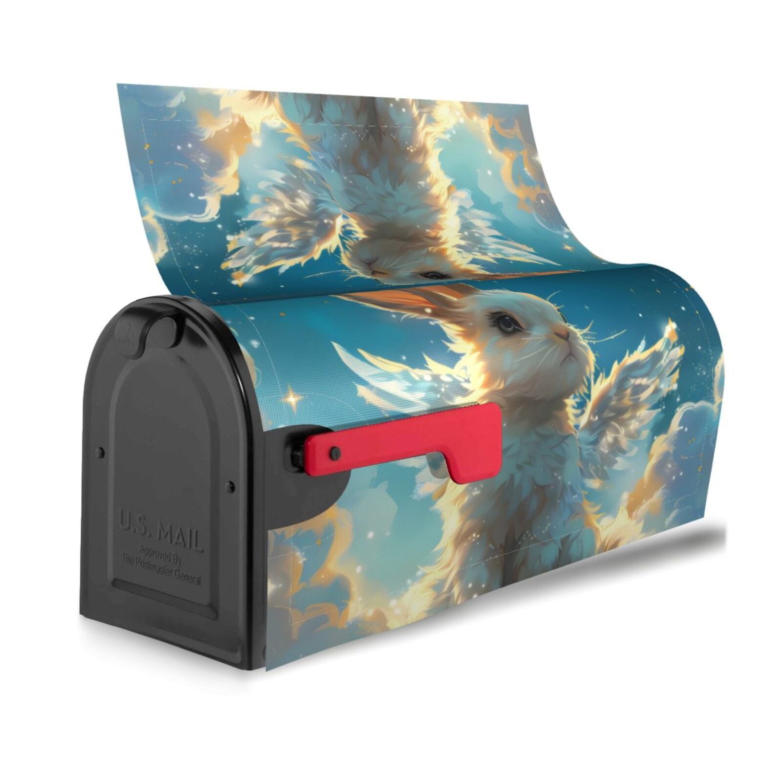 Bingfone Cute Angel Winged Rabbit Magnetic Mailbox Cover Standard Size ...