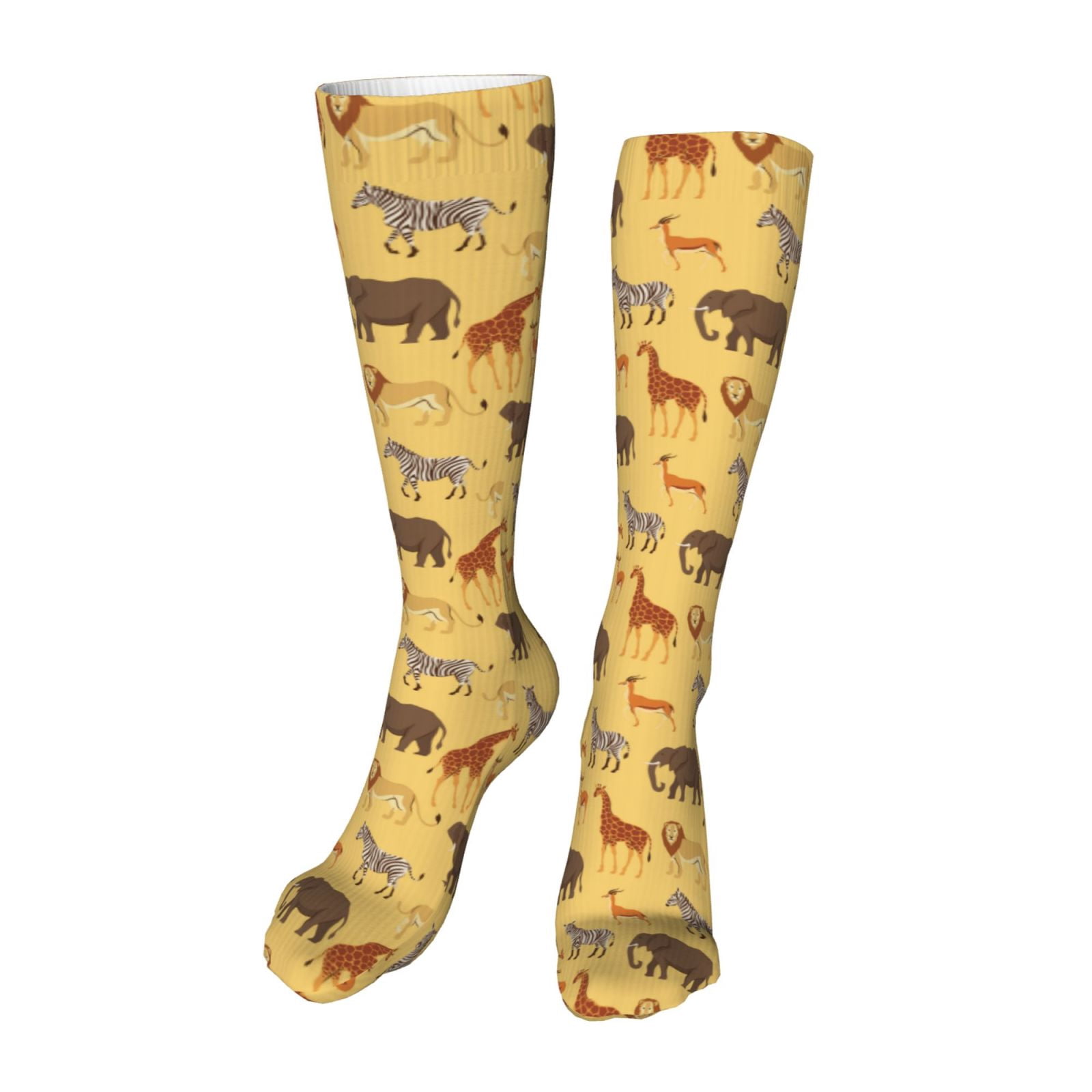 Bingfone Cute Animals Print Compression Socks for Women and Men Long ...