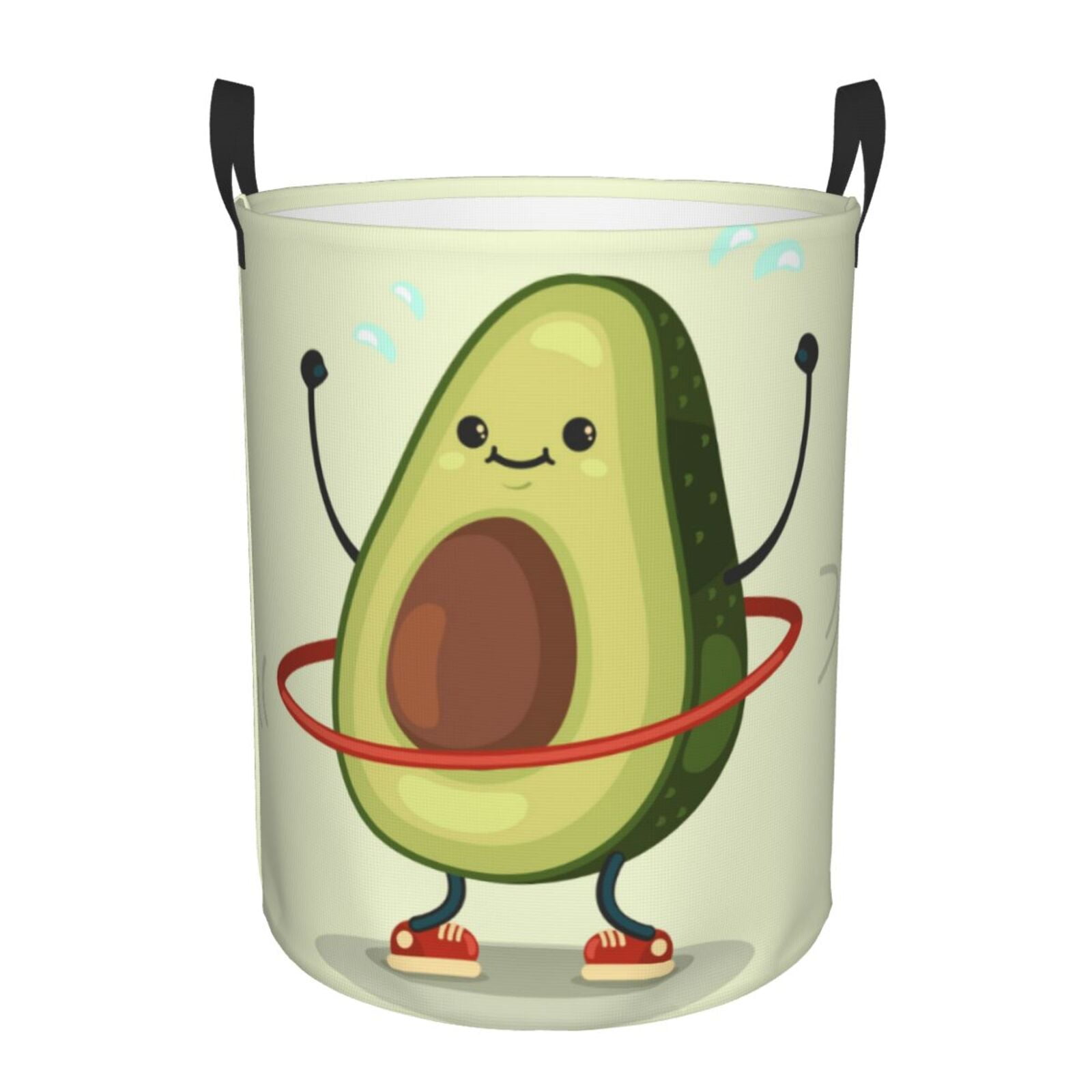 Bingfone Cute Avocado Doing Exercise Waterproof Foldable Laundry Hamper ...