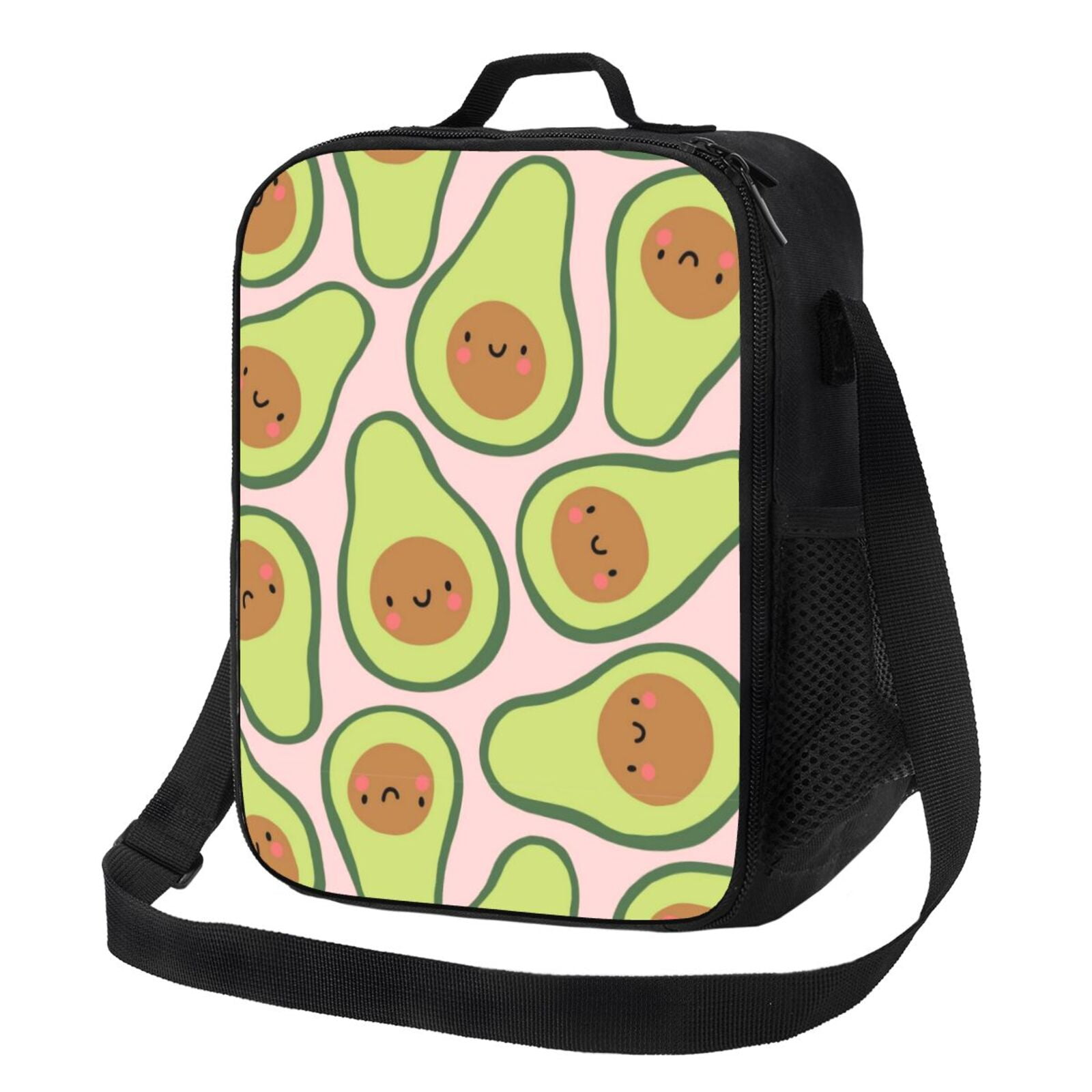 Bingfone Cute Avocado Reusable Insulated Lunch Bag Cooler For Work ...