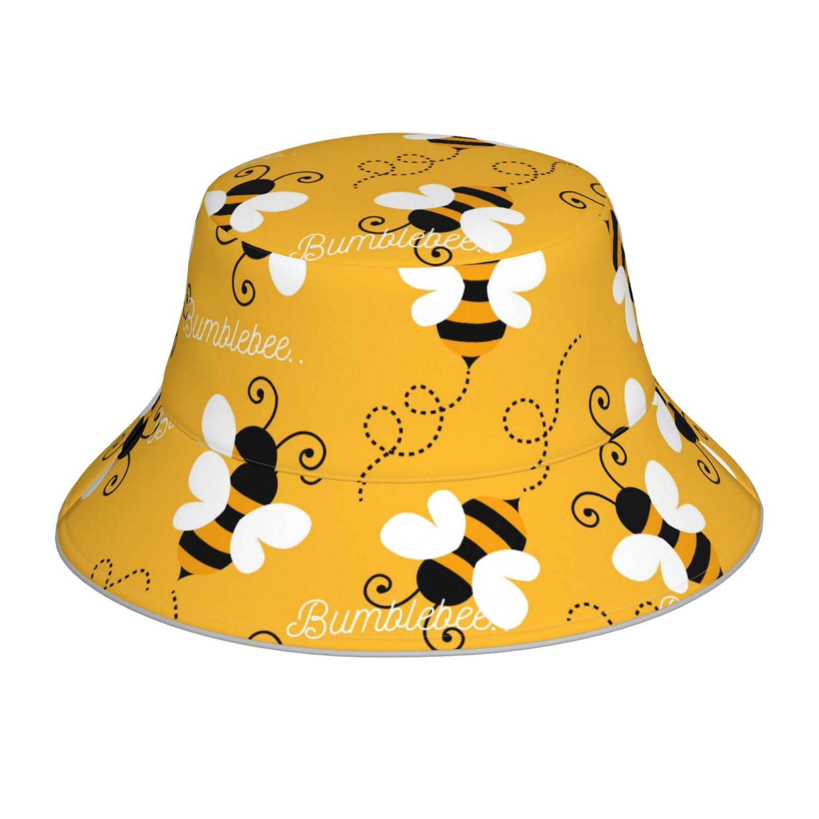 Bingfone Cute Bee Butterfly Yelllow Bucket Hat For Men Women,Packable ...