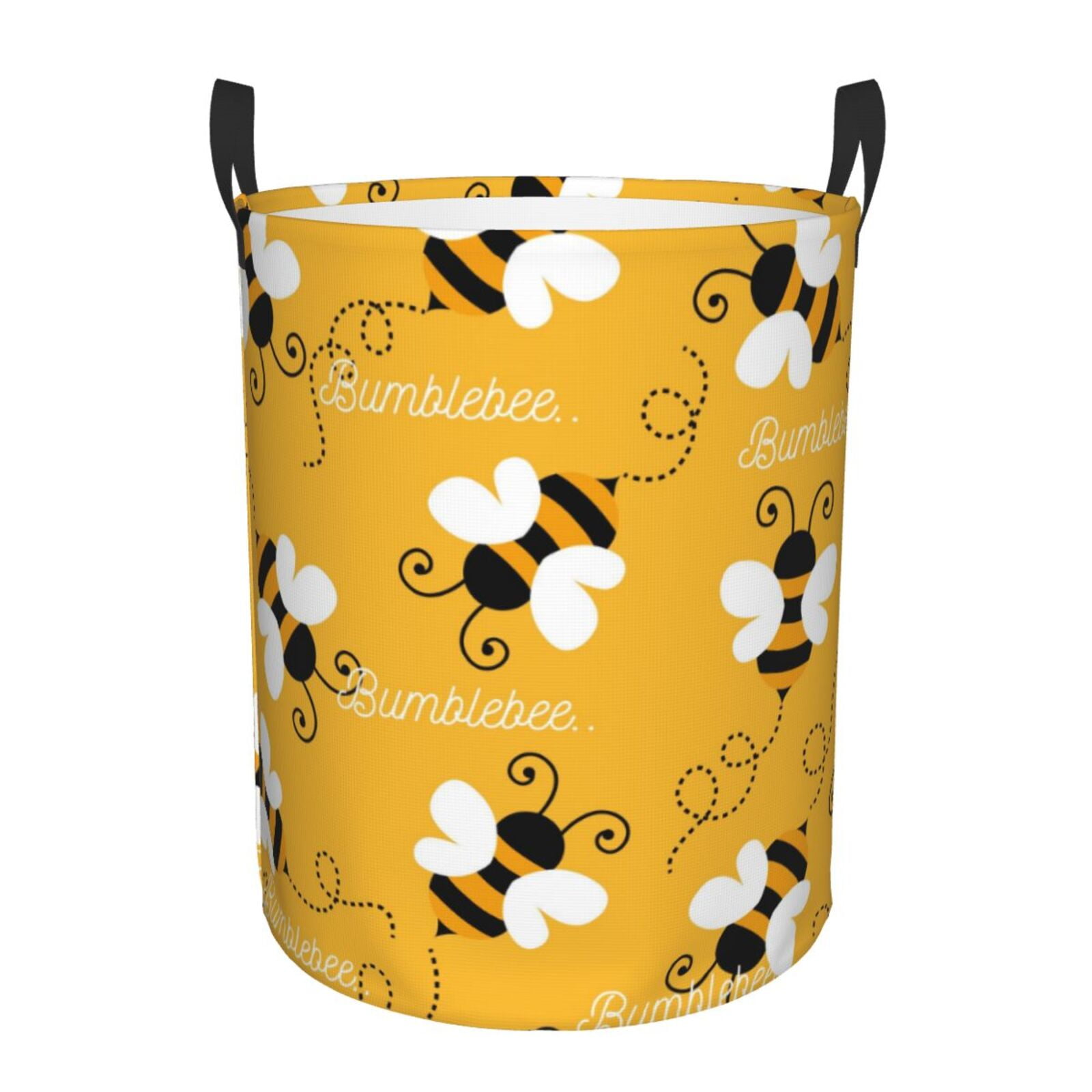 Bingfone Cute Bee Butterfly Yelllow Waterproof Foldable Laundry Hamper ...