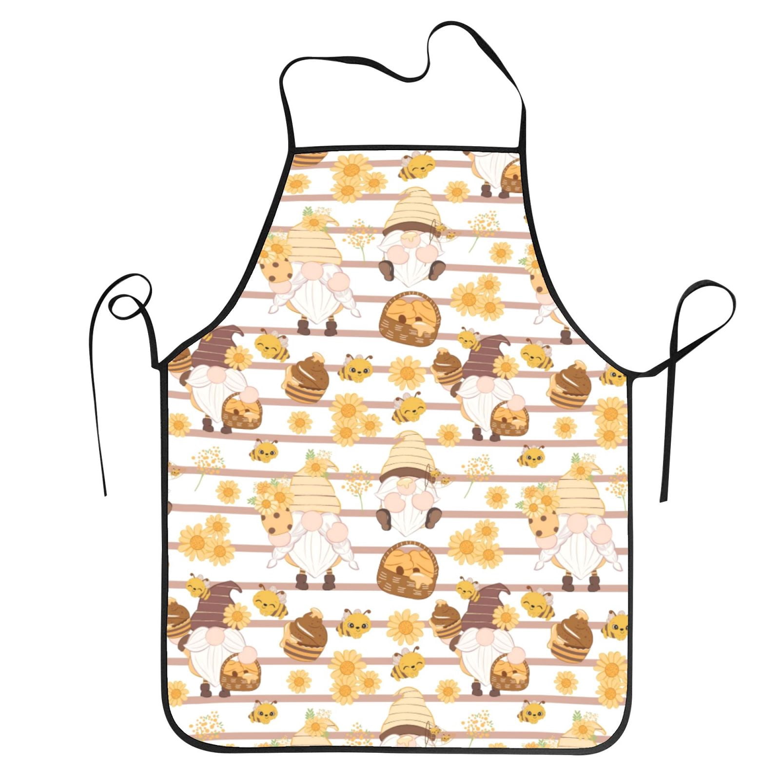 Bingfone Cute Bee Gnome2 for Tie-up Apron, Unisex Waterproof and Stain ...