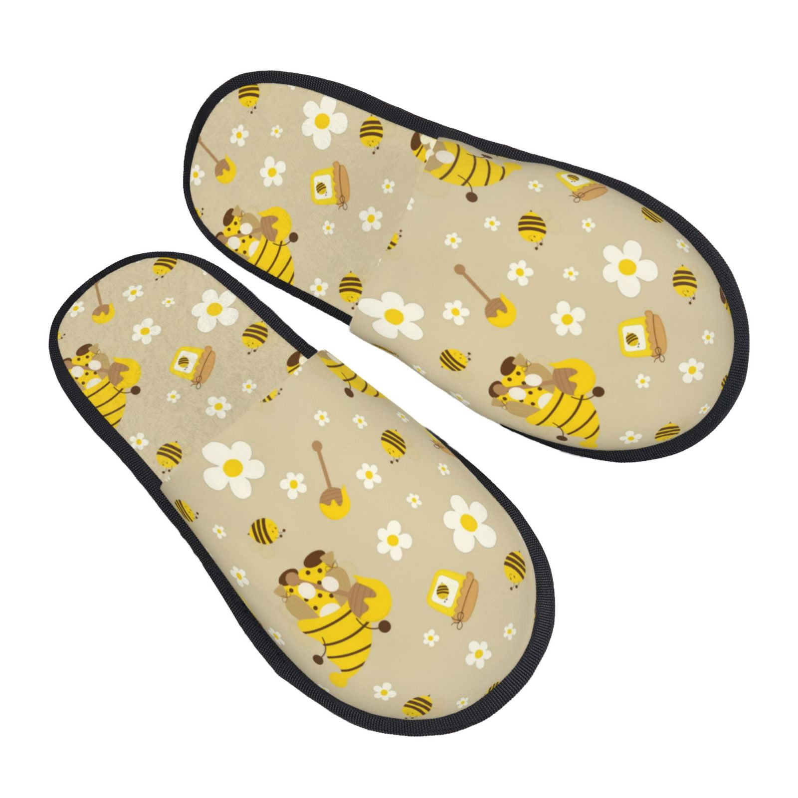 Bingfone Cute Bee Gnomes House Slippers for Women Men with Soft Rubber ...