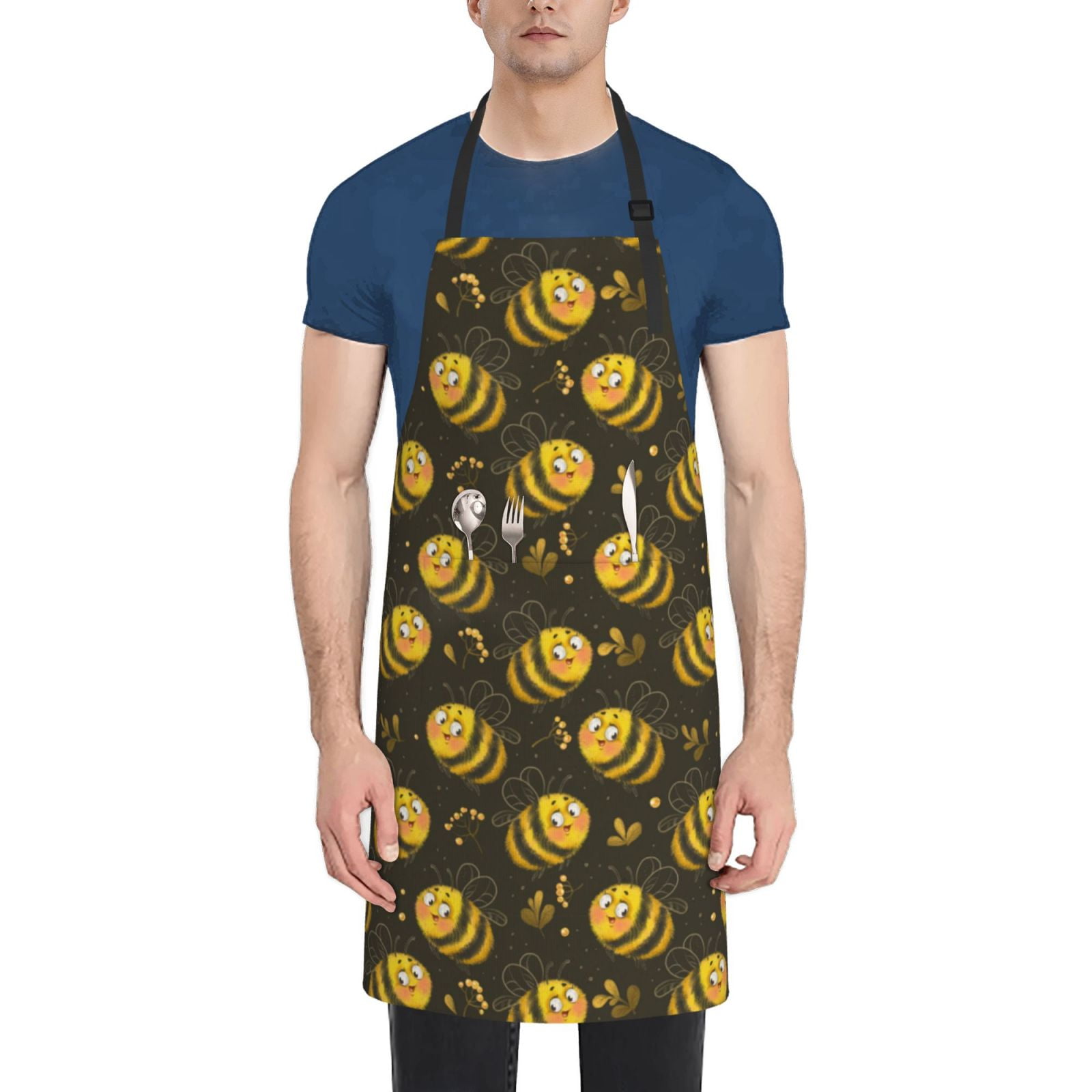 Bingfone Cute Cartoon Bees Apron Gifts For Men, Women Professional ...