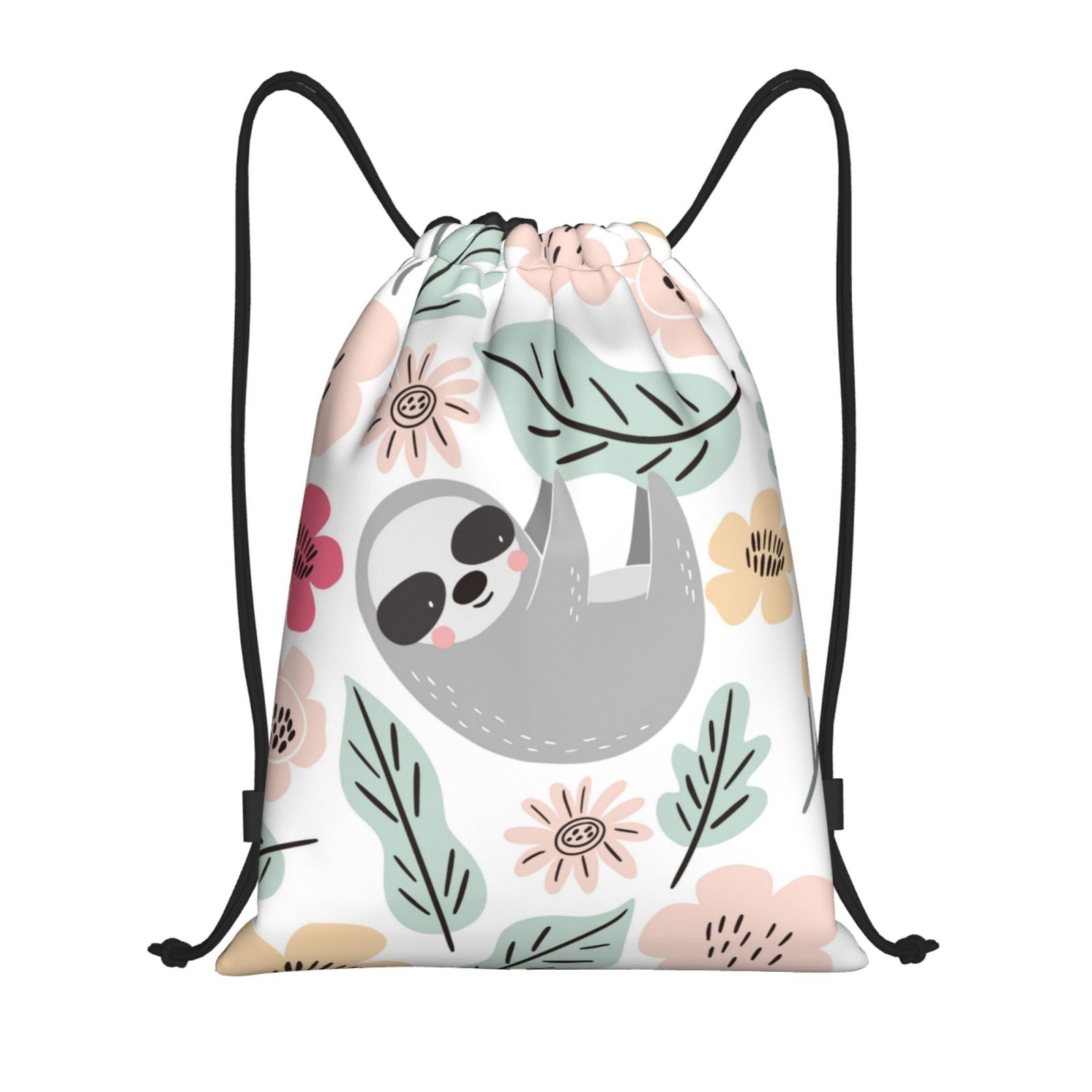 Bingfone Cute Cartoon Sloth Drawstrings Backpacks Bags For Men Women ...