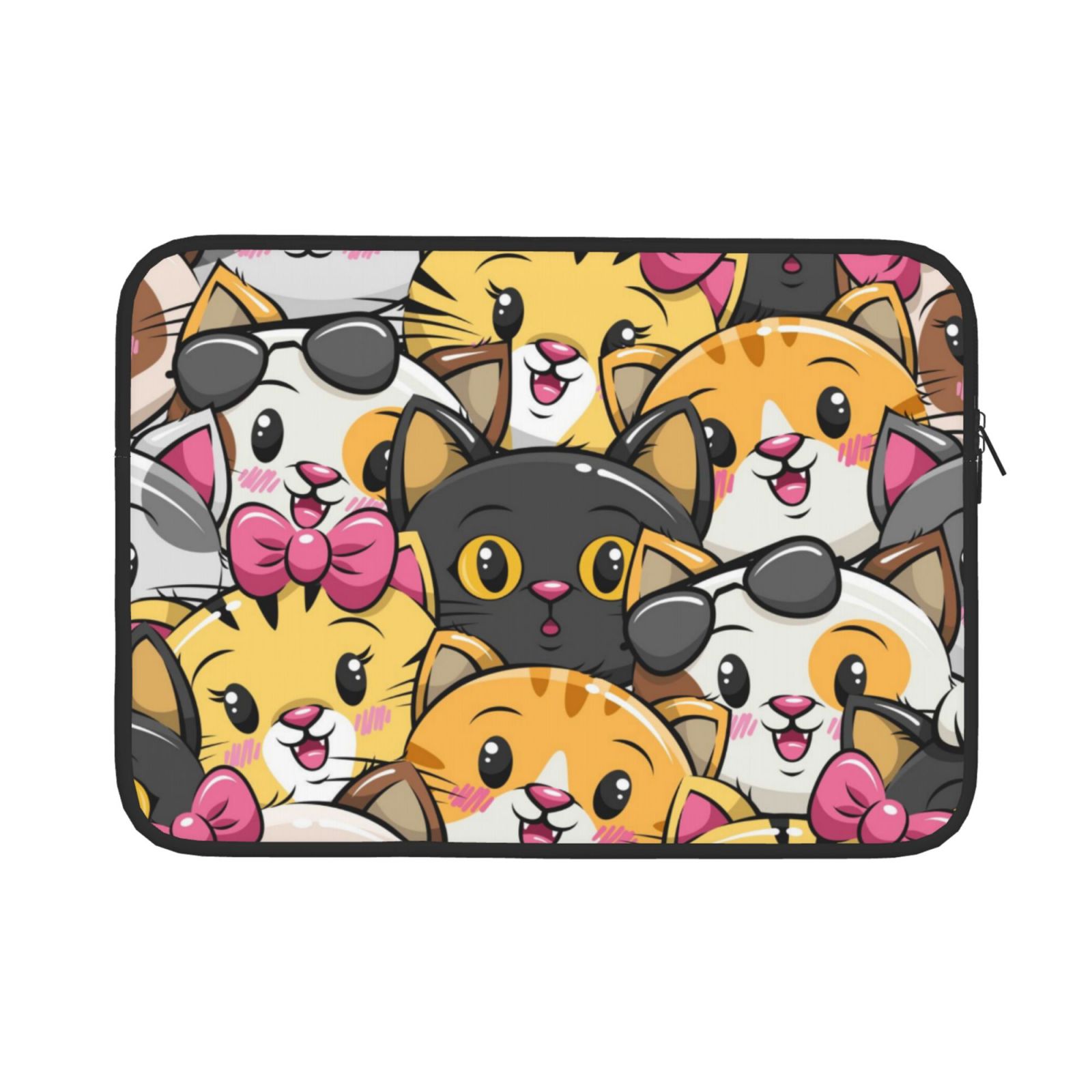 Bingfone Cute Cat Cartoon Laptop Sleeve Case 13 Inch, 360° Protective ...