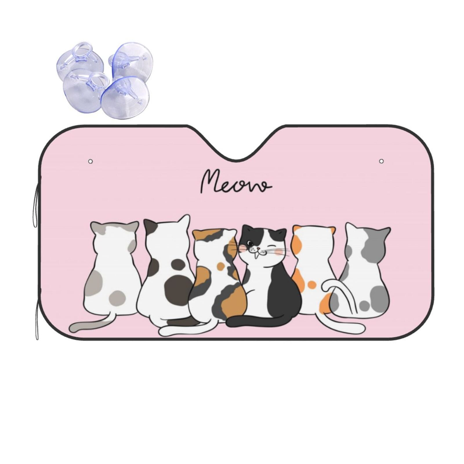 Bingfone Cute Cats Car Windshield Sun Shade Protector Keep Your Vehicle ...