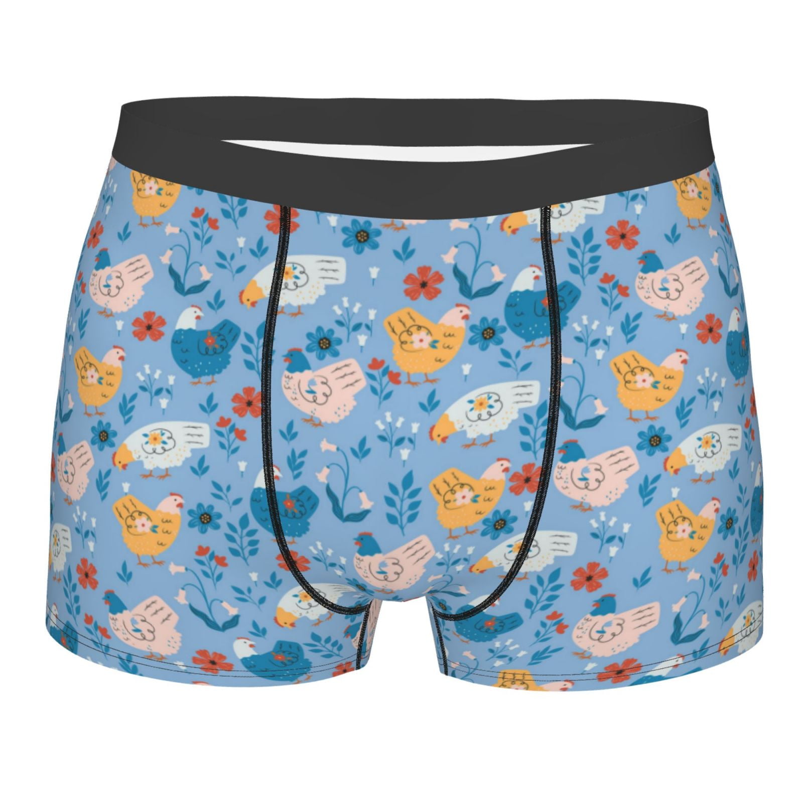 Bingfone Cute Chickens and Flowers Men's Underwear - Casual Stretch ...