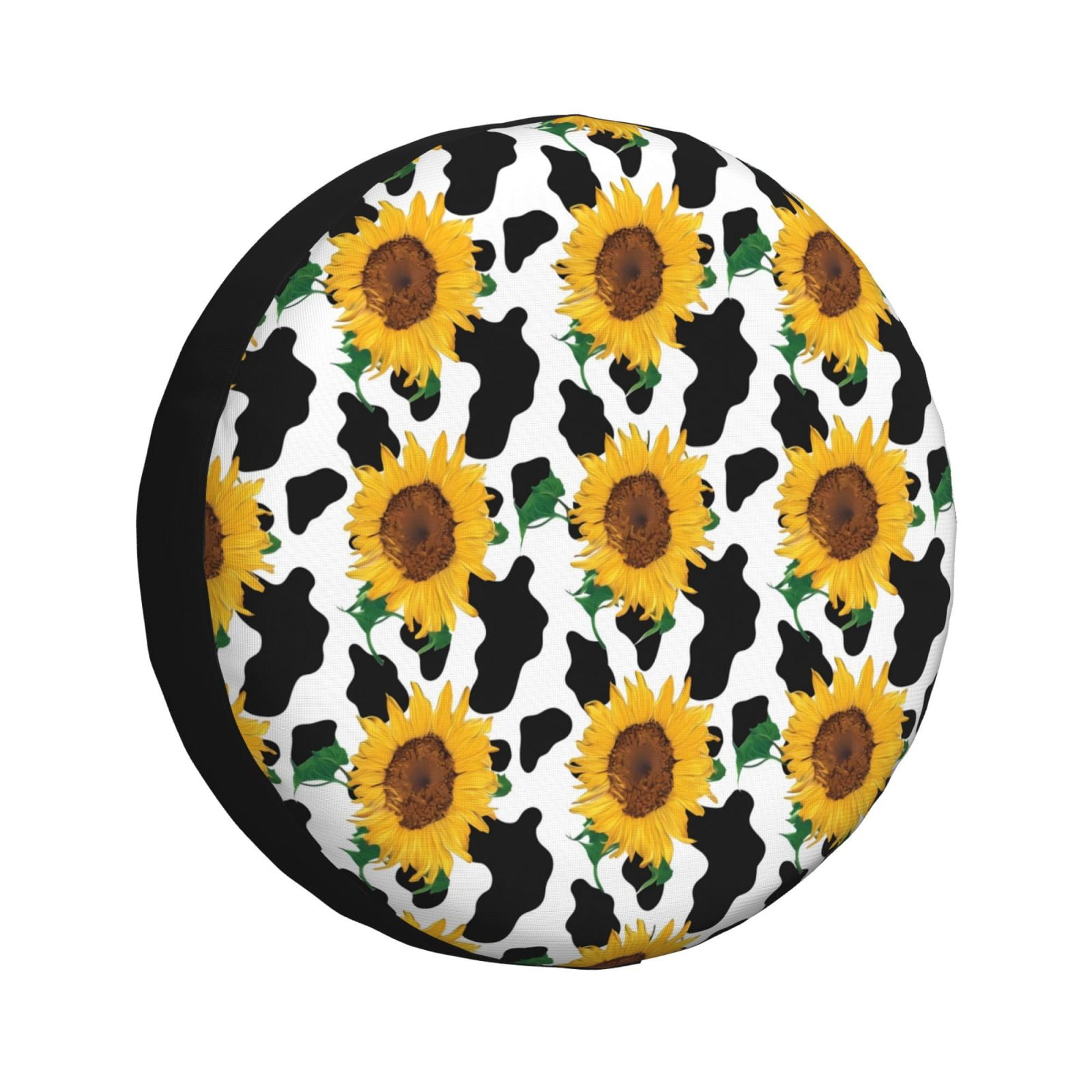 Bingfone Cute Cow Print Sunflower B Spare Tire Cover Weatherproof ...