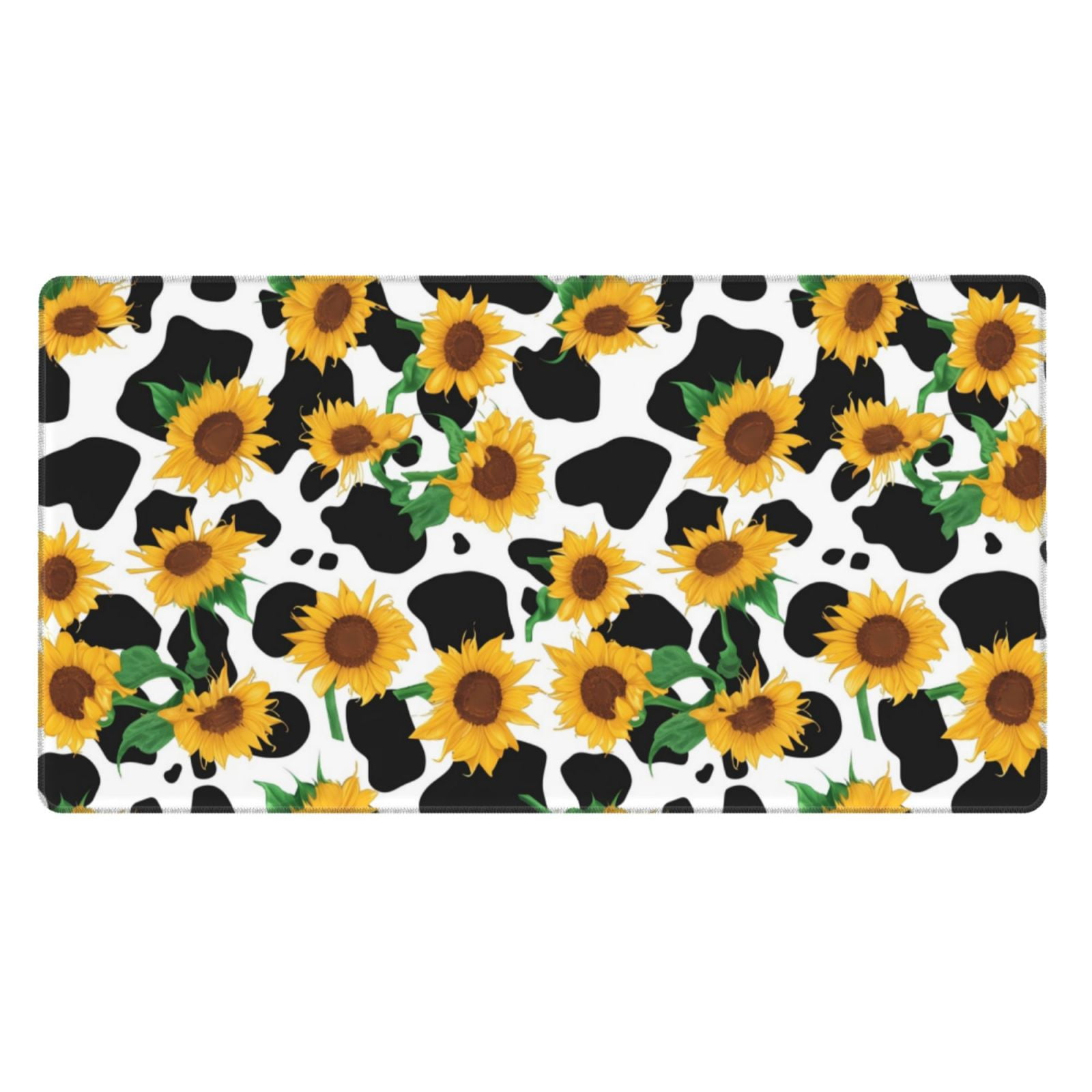 Bingfone Cute Cow Print Sunflower C Large Gaming Mouse Pad,Extended ...