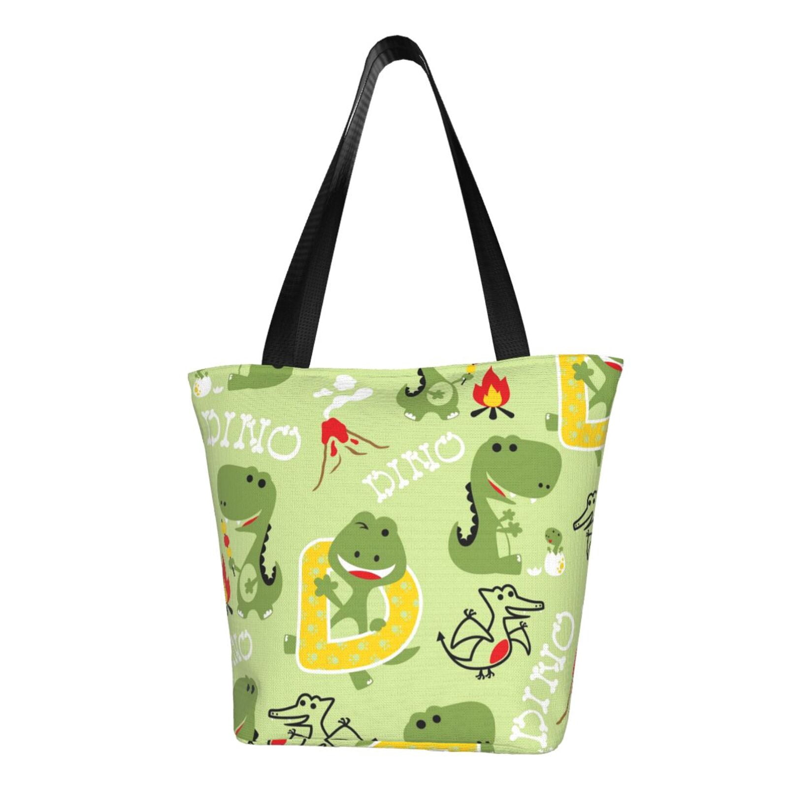 Bingfone Cute Dinosaurs Cartoon,Barbecued Dinosaur Women Shoulder Tote ...