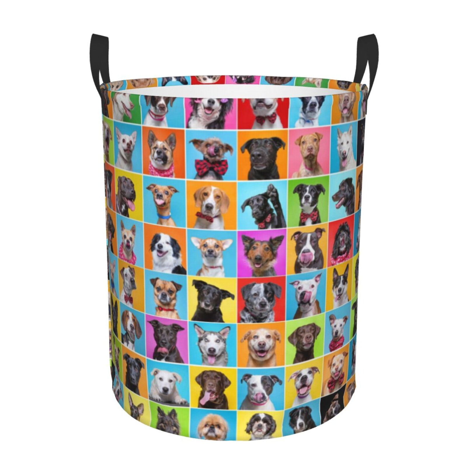 Bingfone Cute Dogs Collage Waterproof Foldable Laundry Hamper Bucket ...