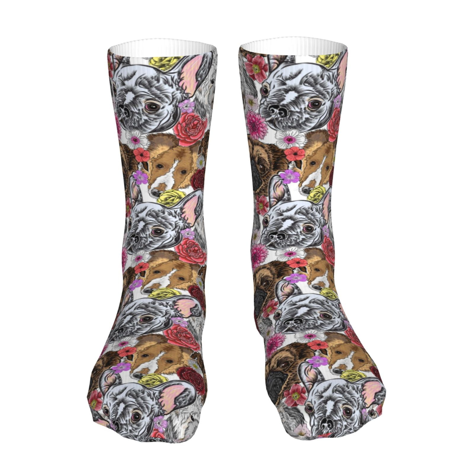Bingfone Cute Dogs Puppy1 Prirnt Women's Men's Fun Pattern and Solid ...