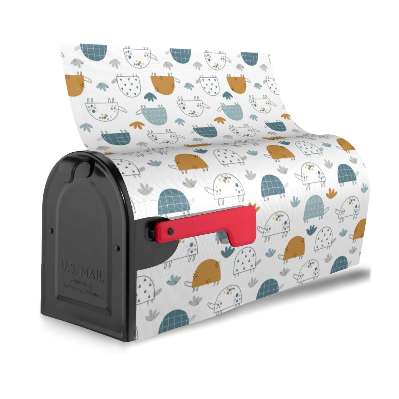 Bingfone Cute Doodle Turtles Magnetic Mailbox Cover Standard Size for ...