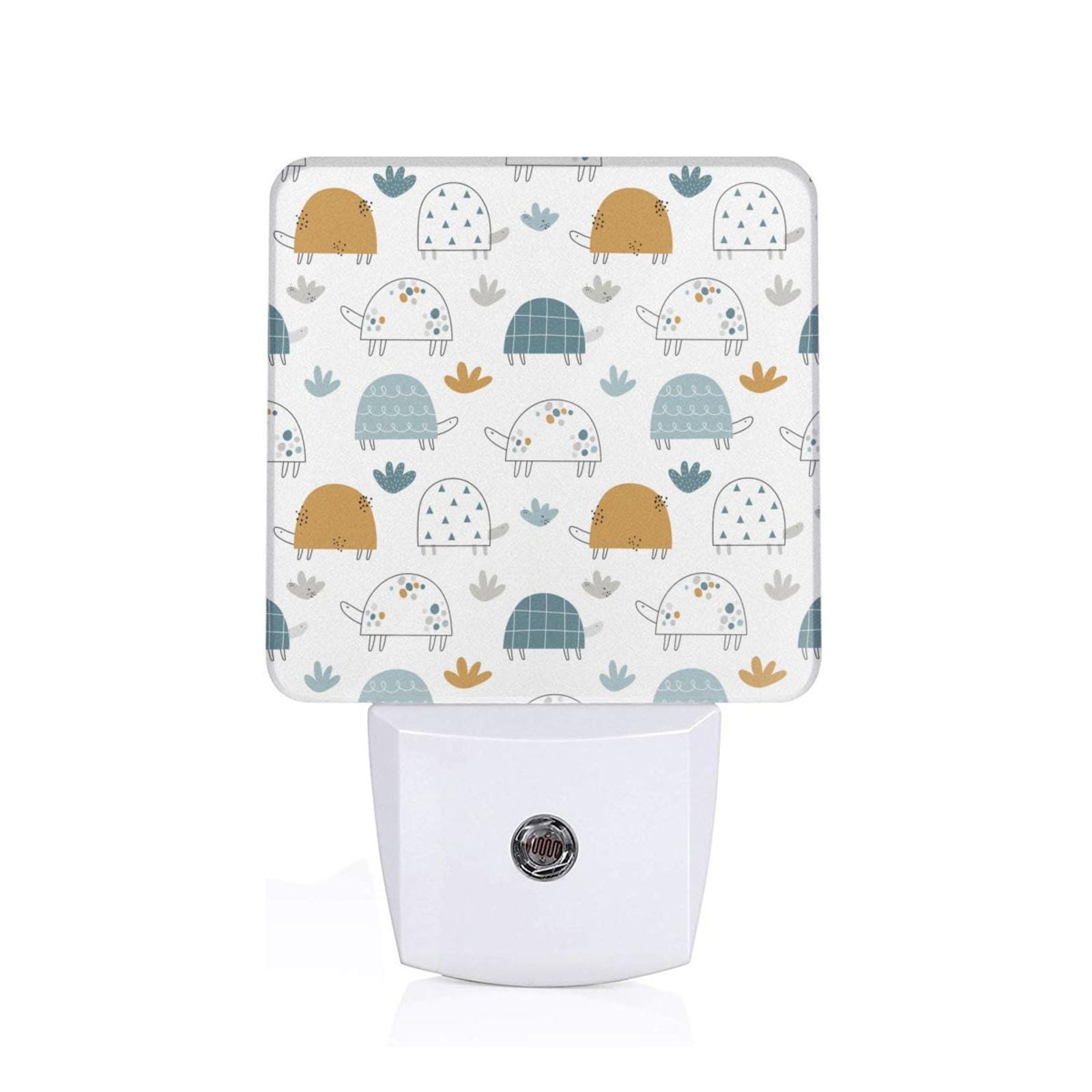 Bingfone Cute Doodle Turtles Print Night Lights Plug into Wall,Dusk to ...