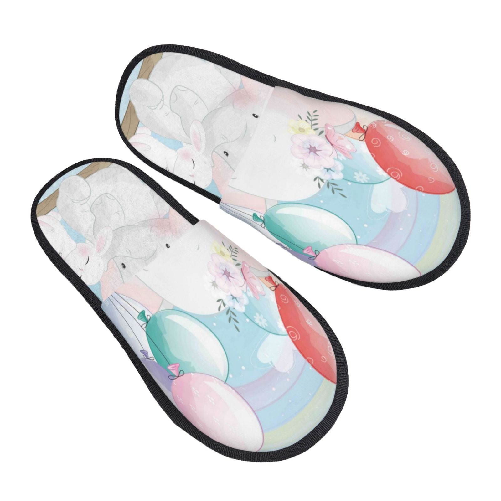 Bingfone Cute Elephant House Slippers For Women Men With Soft Rubber ...