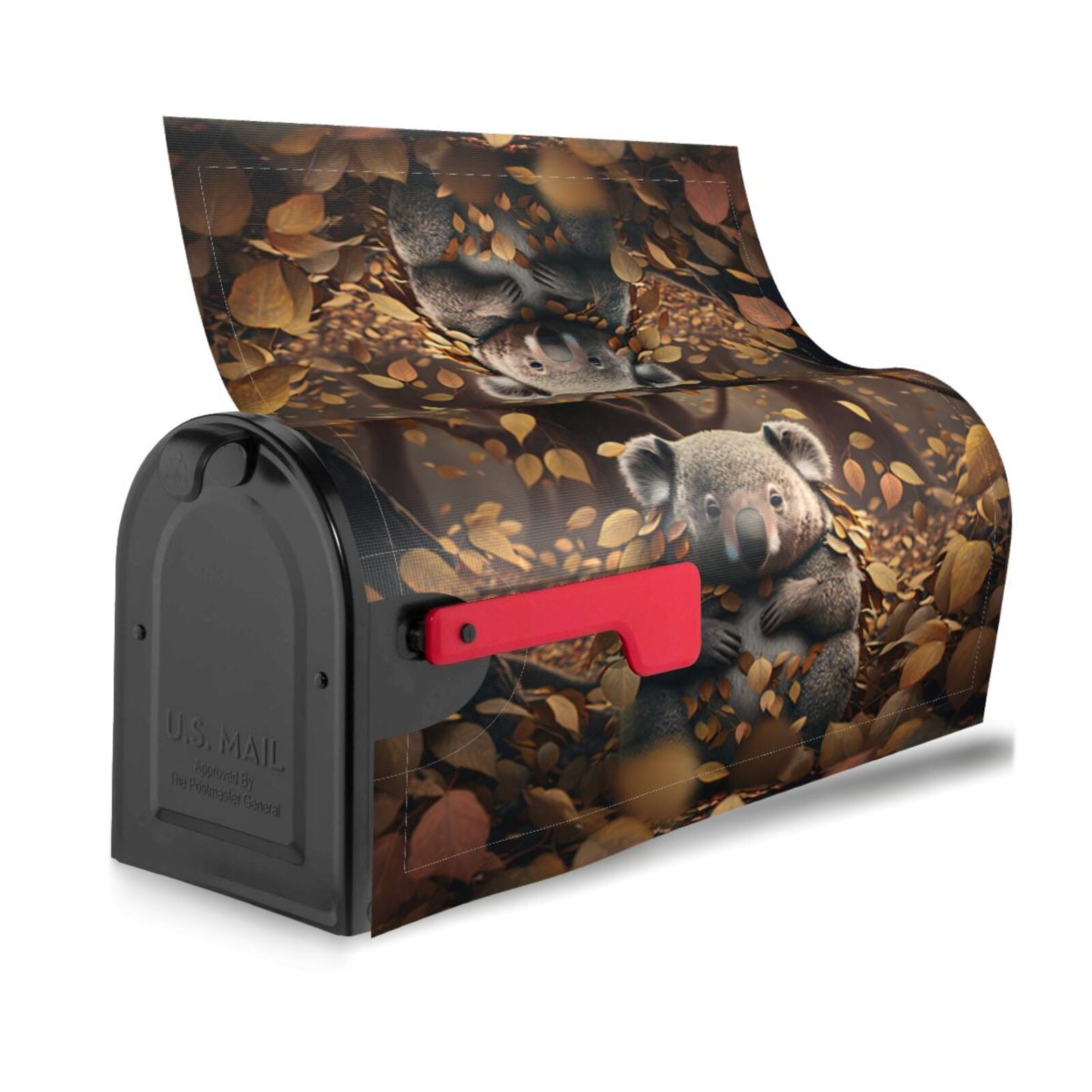 Bingfone Cute Fallen Leaf Koala Magnetic Mailbox Cover Standard Size ...