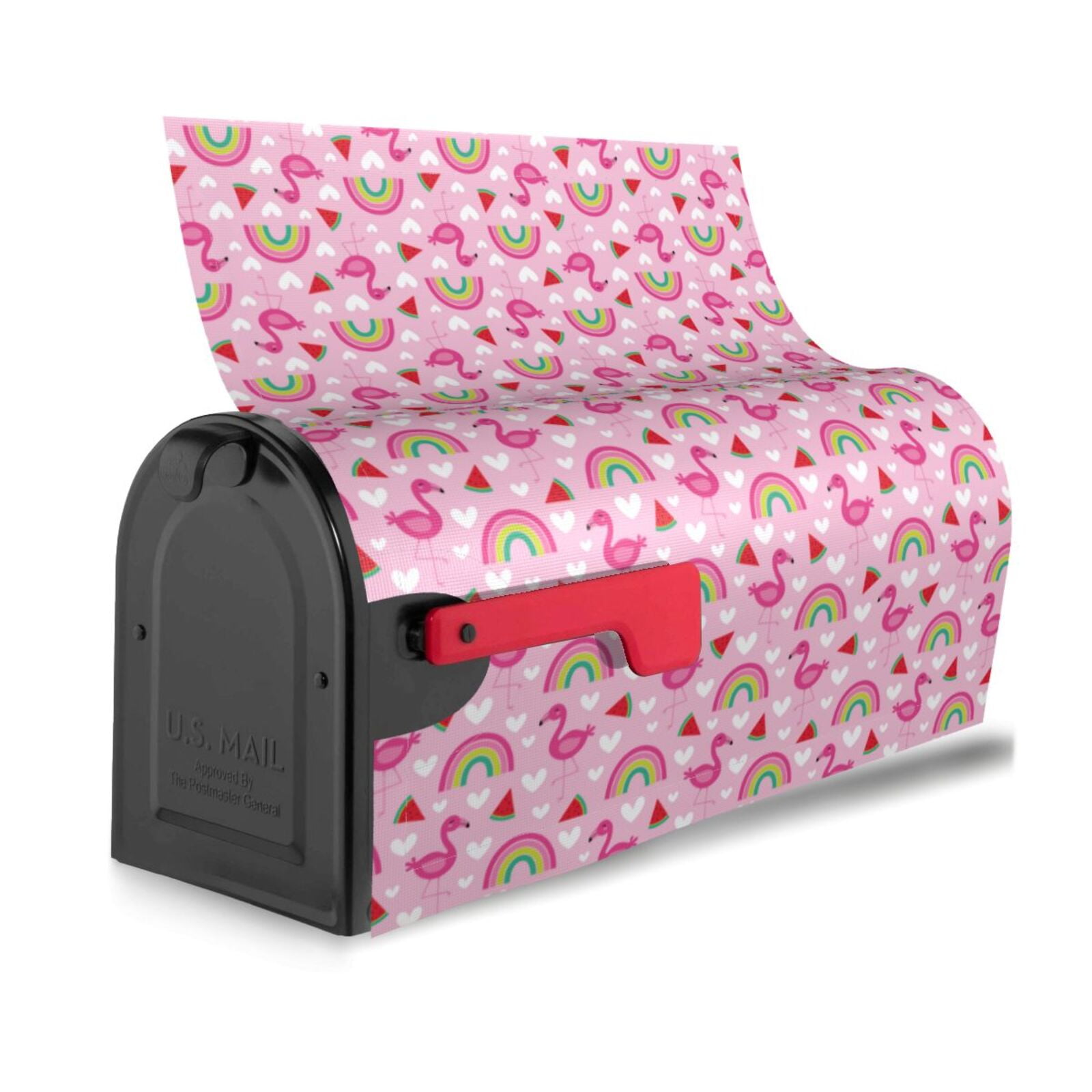 Bingfone Cute Flamingo Magnetic Mailbox Cover Standard Size for Garden ...