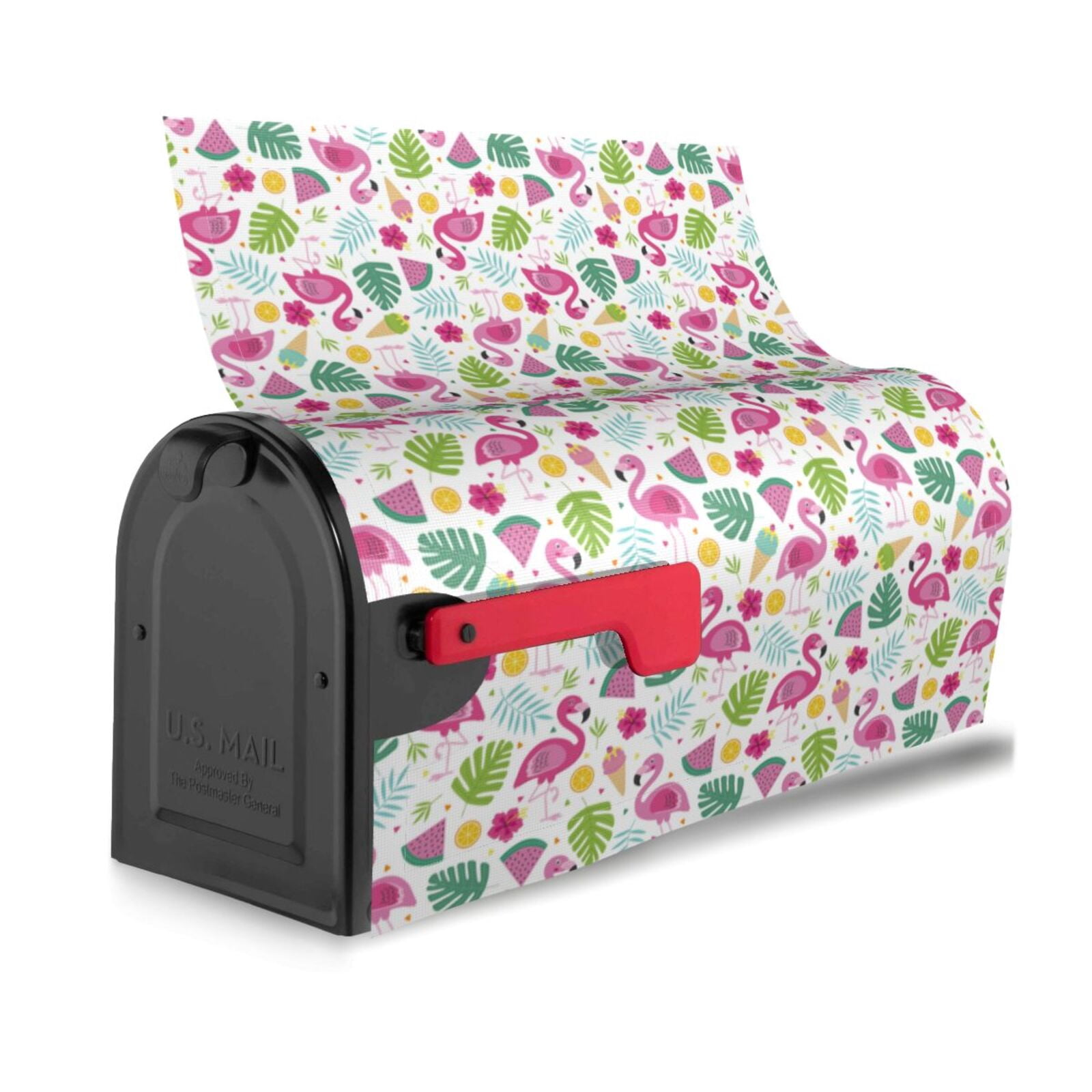 Bingfone Cute Flamingo Magnetic Mailbox Cover Standard Size for Garden ...