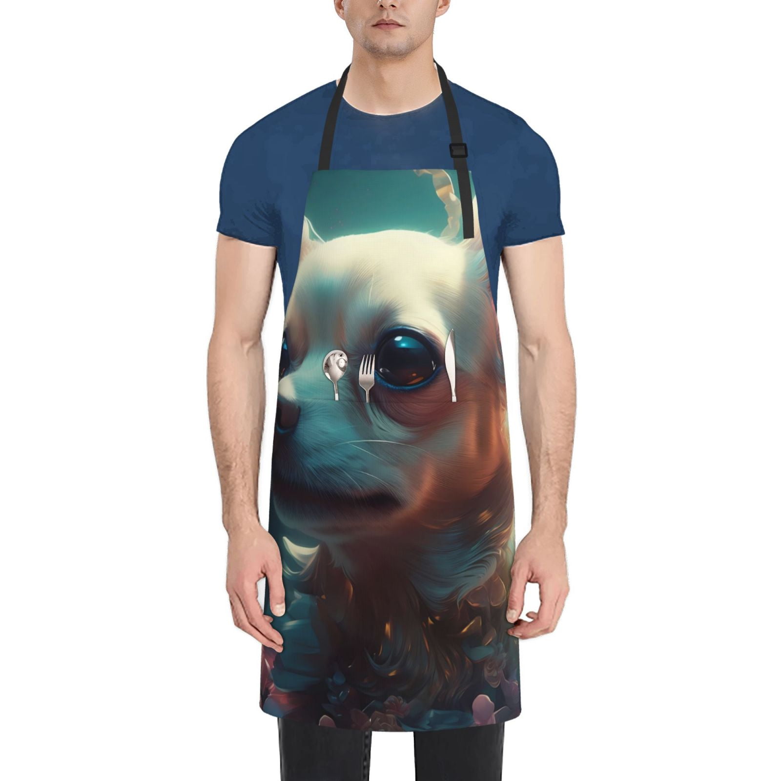 Bingfone Cute Flower Chihuahua Puppy Apron Gifts For Men, Women ...