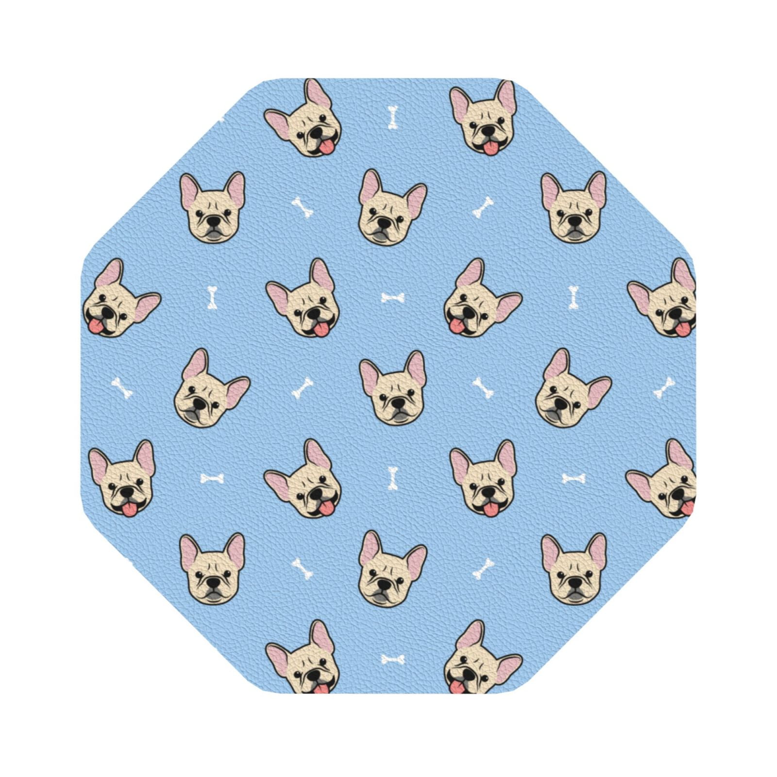 Bingfone Cute French Bulldog Personalized Coaster Set 4 For Drinks ...