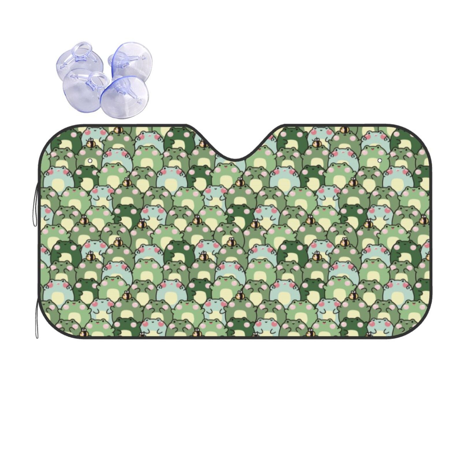 Bingfone Cute Frog Car Windshield Sun Shade Protector Keep Your Vehicle ...