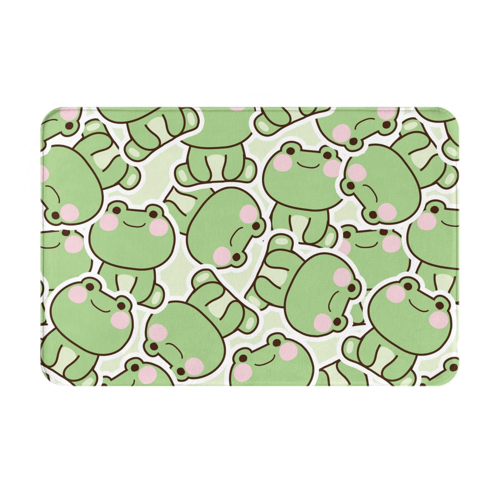 Bingfone Cute Frog Door Mat 16"X24" Front Entrance Non-Slip Low Profile ...