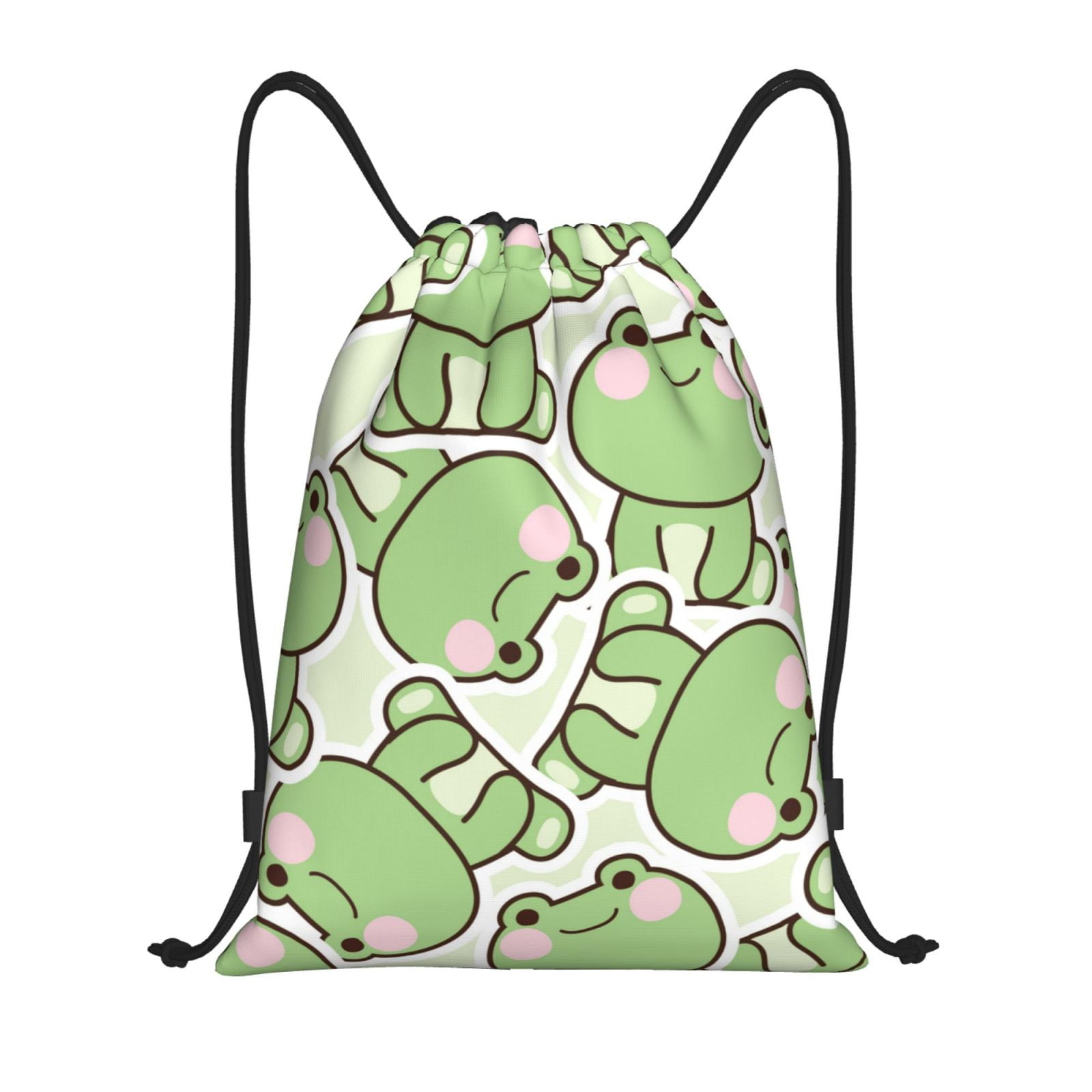 Bingfone Cute Frog Drawstrings Backpacks Bags For Men Women Gym ...