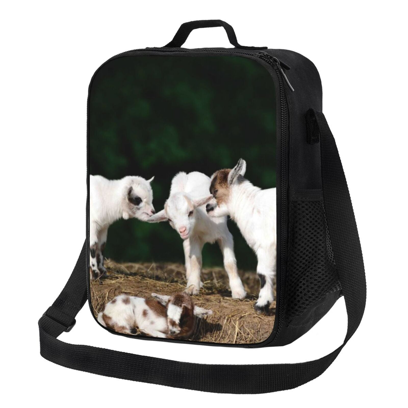 Bingfone Cute Goat Baby Reusable Insulated Lunch Bag Cooler For Work ...