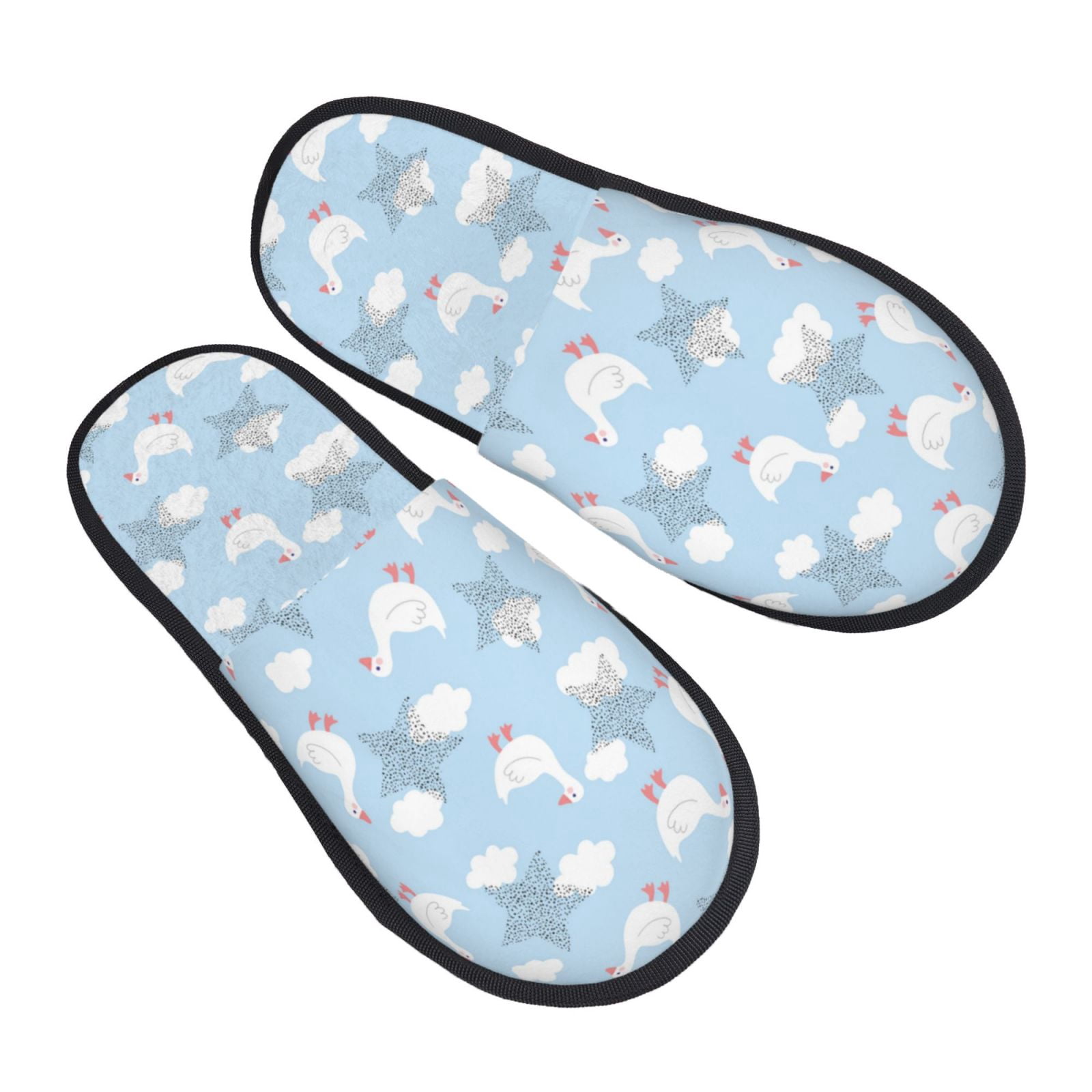 Bingfone Cute Goose On A Blue Sky House Slippers for Women Men with ...