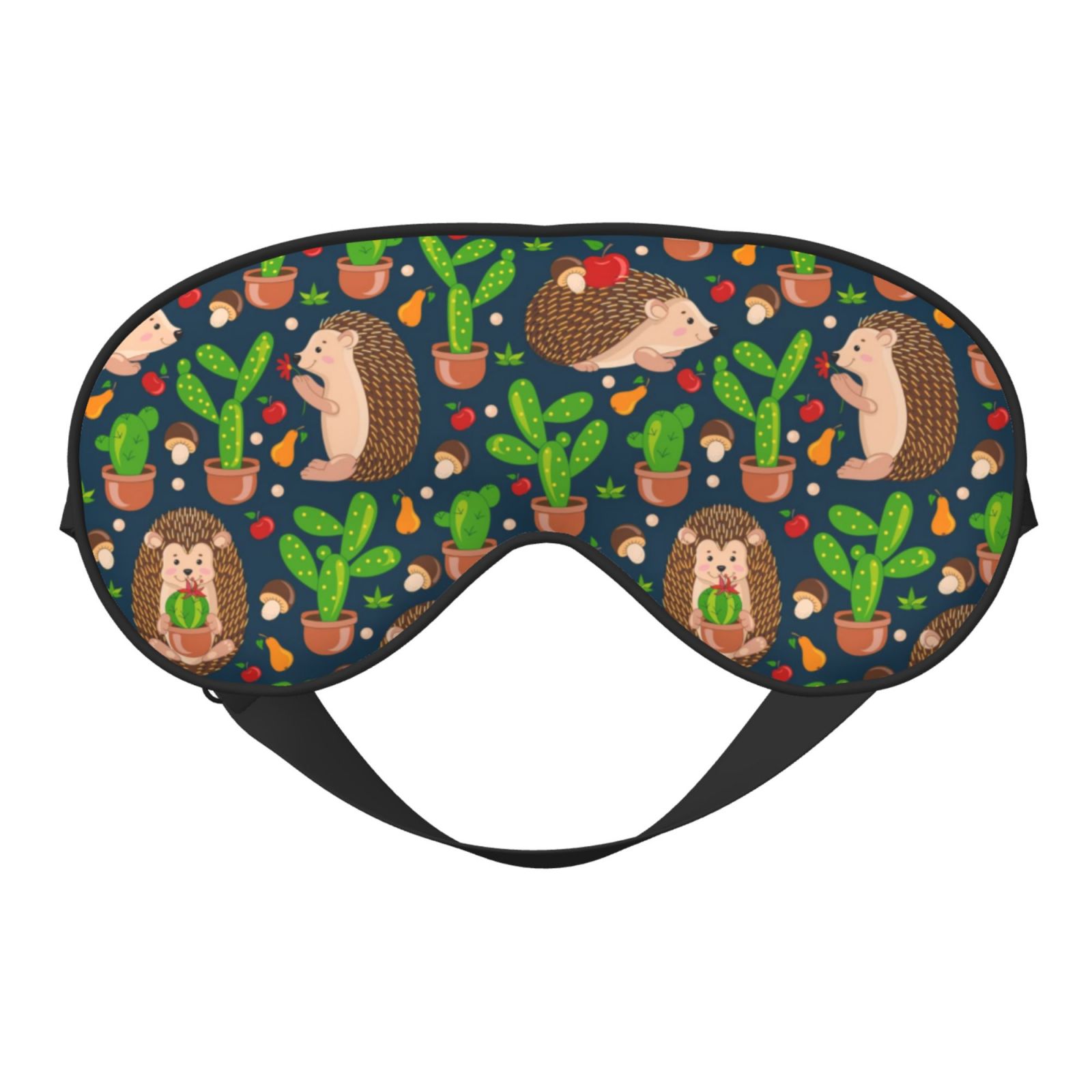 Bingfone Cute Hedgehogs Cactus Blue for Sleep Mask Eye Mask for ...