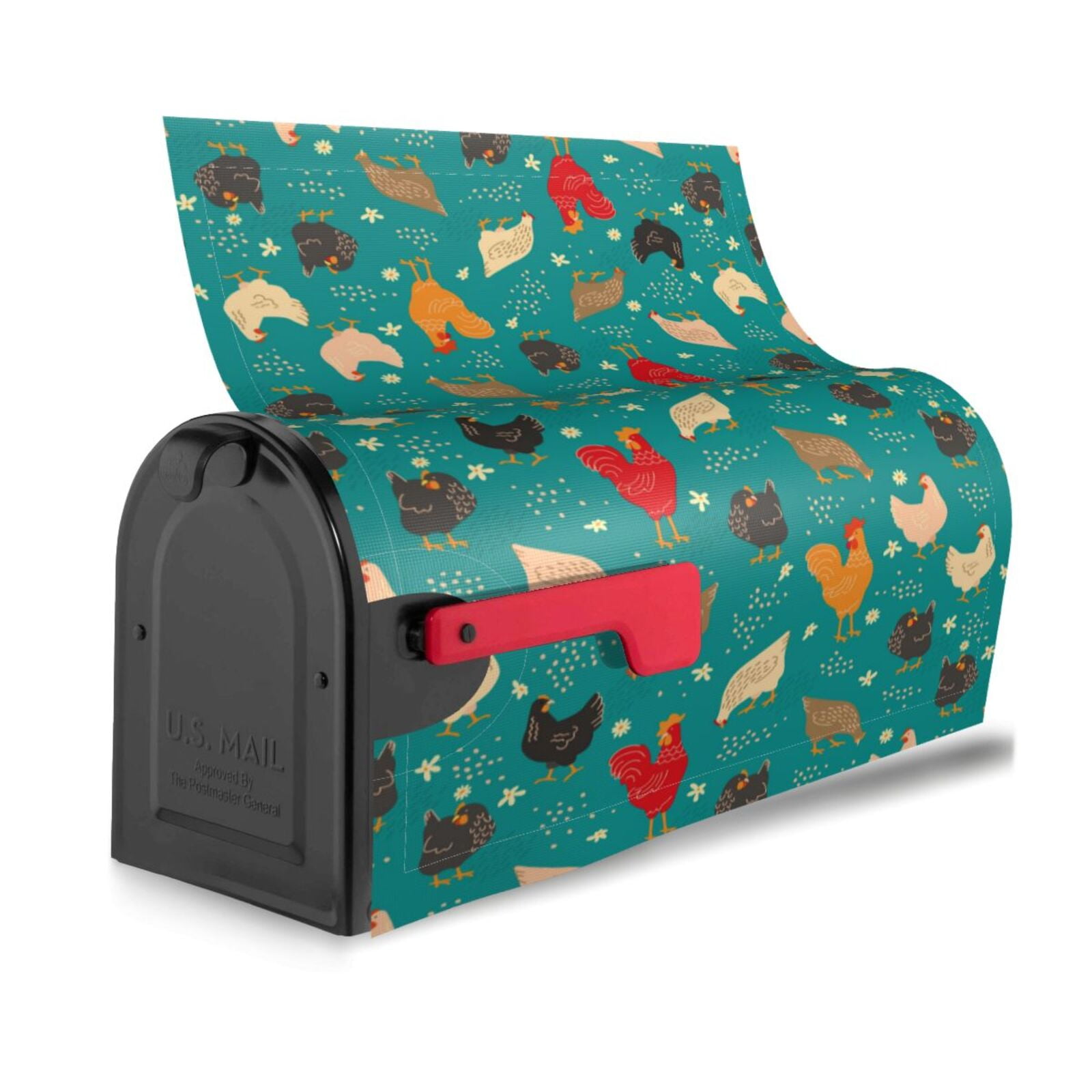 Bingfone Cute Hens And Rooster Magnetic Mailbox Cover Standard Size for ...