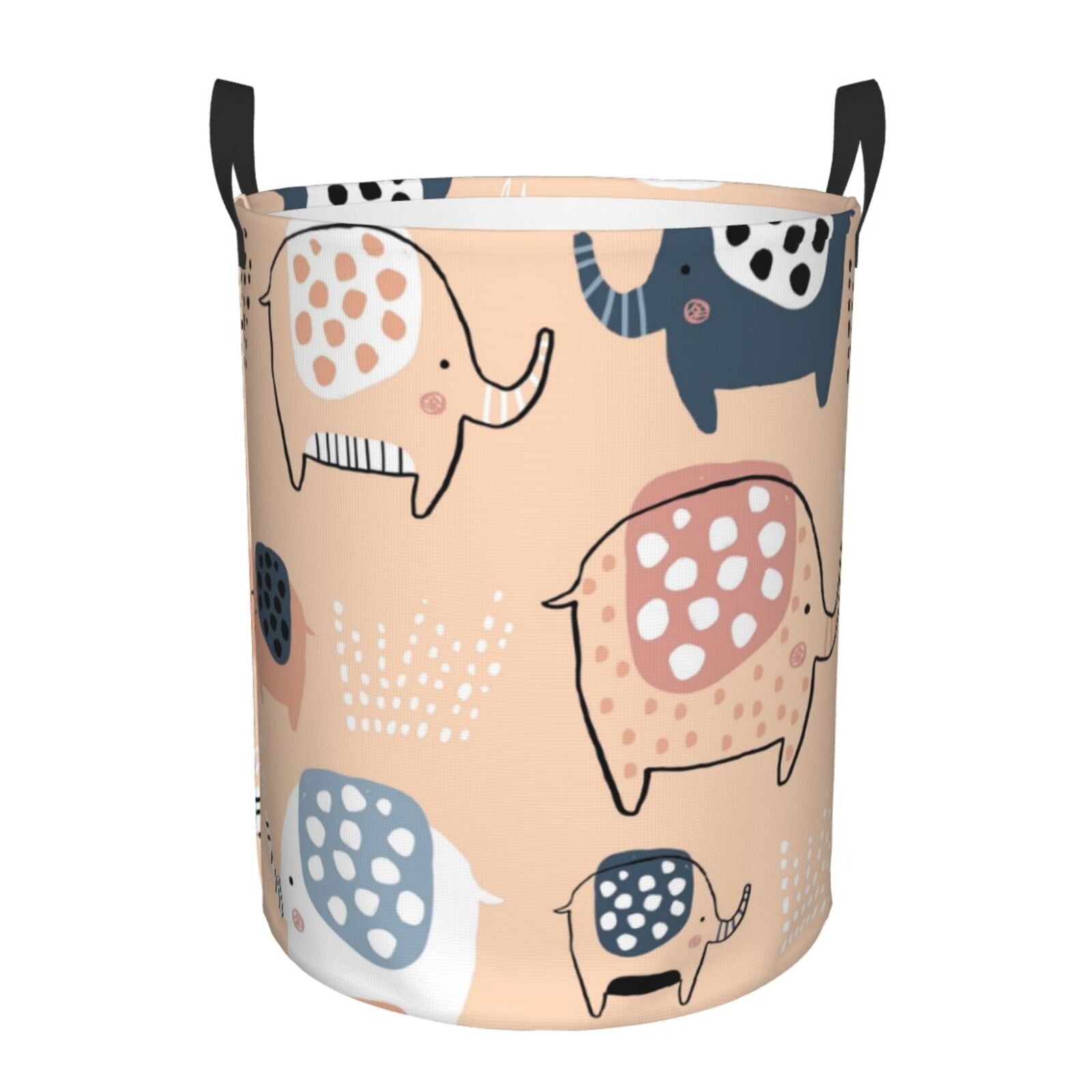 Bingfone Cute Ink Drawn Elephants Waterproof Foldable Laundry Hamper ...