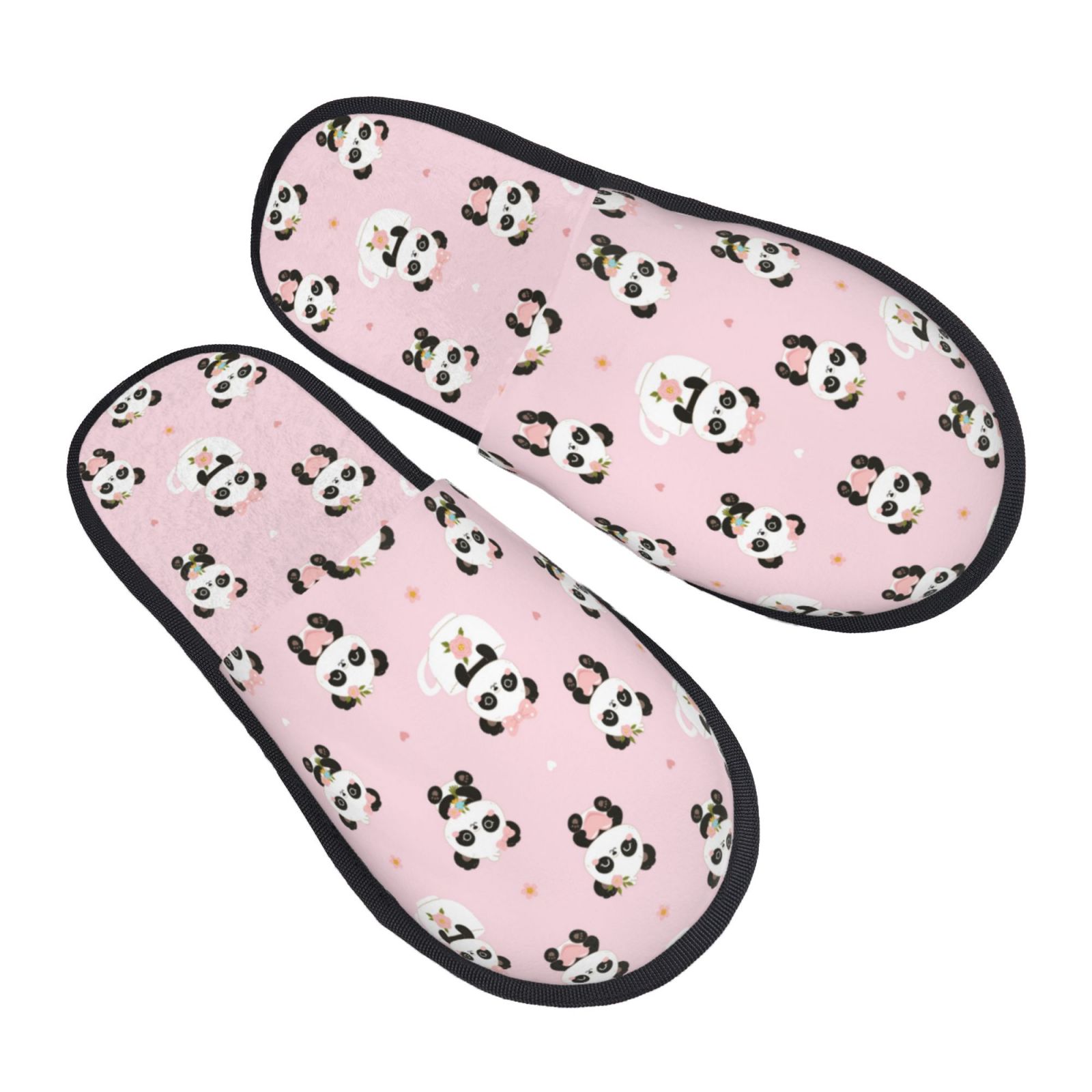 Bingfone Cute Kawaii Panda House Slippers for Women Men with Soft ...