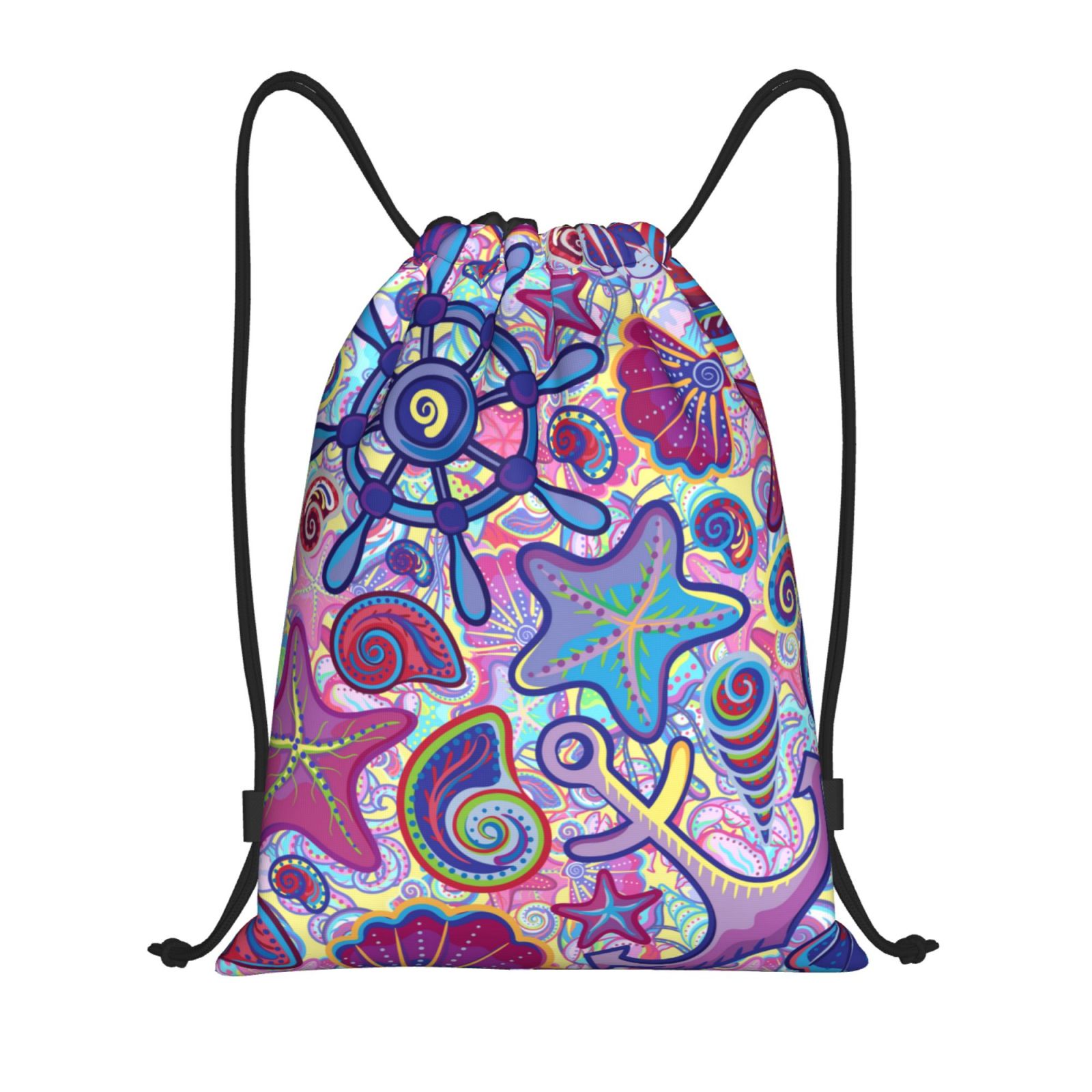 Bingfone Cute Nautical Drawstrings Backpacks Bags For Men Women Gym ...