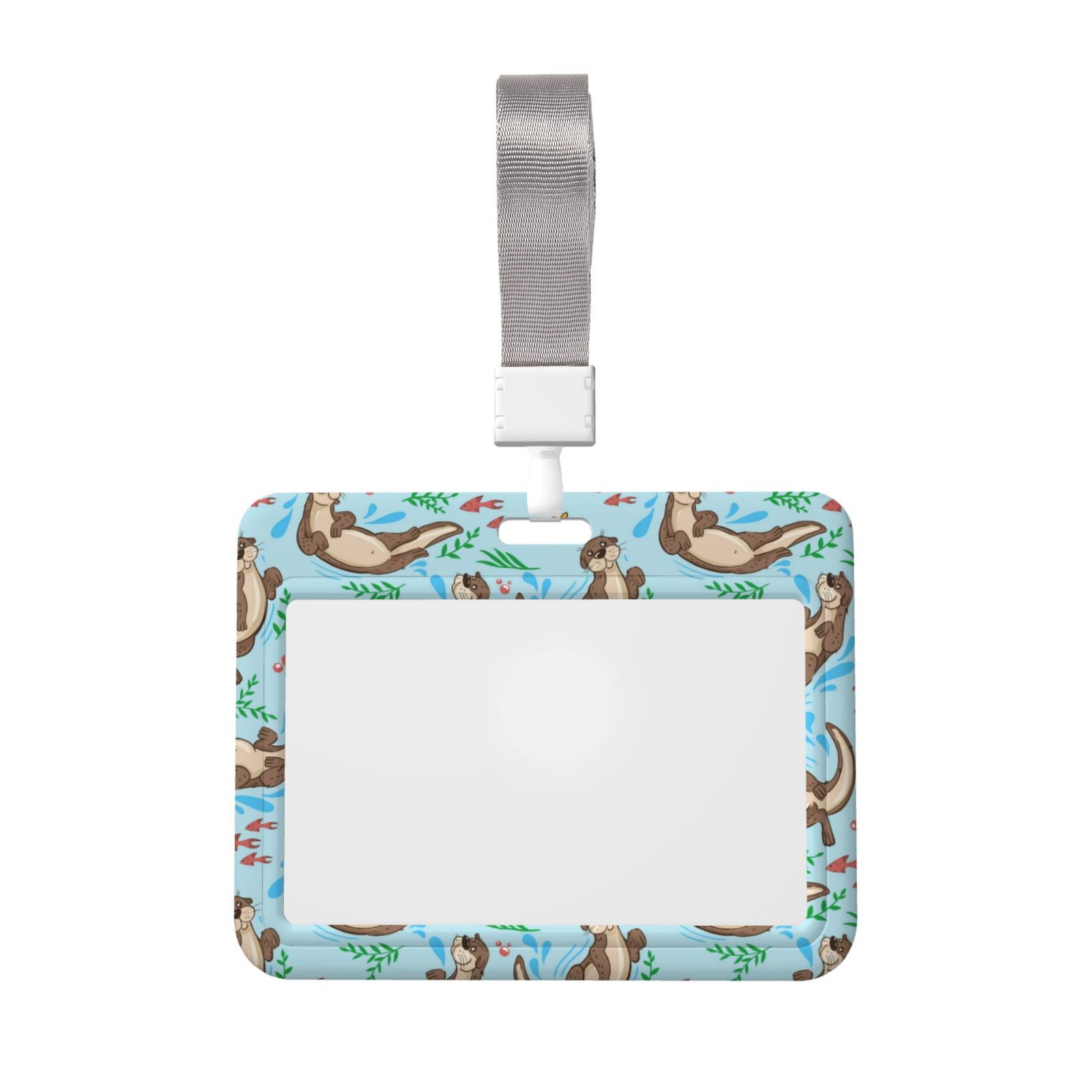 Bingfone Cute Otters Card Badge Holder,for Girls Girly Women 4 x 3 Inch ...