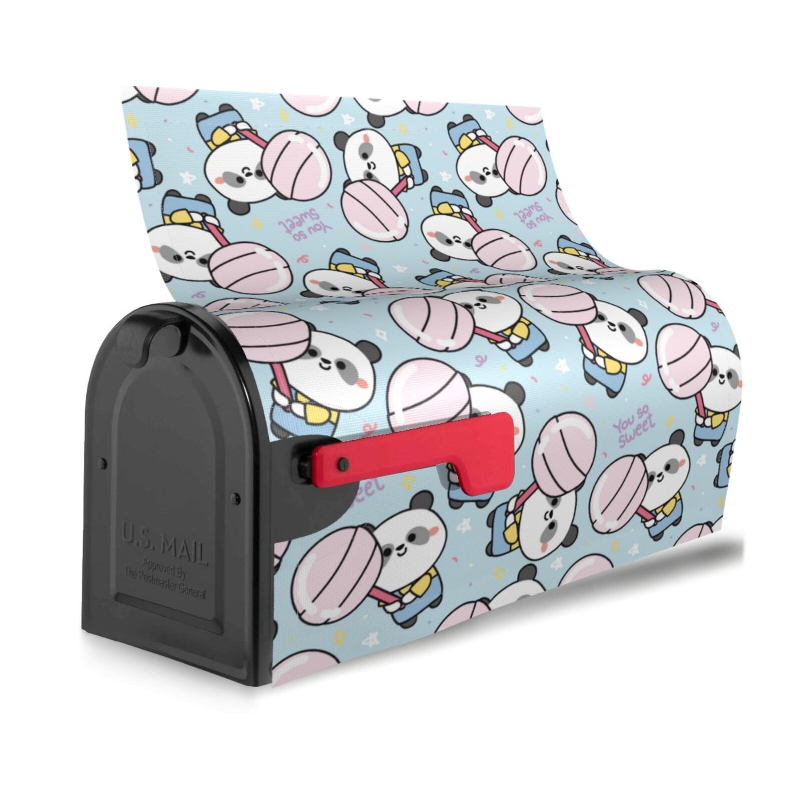 Bingfone Cute Panda Bear Magnetic Mailbox Cover Standard Size for ...