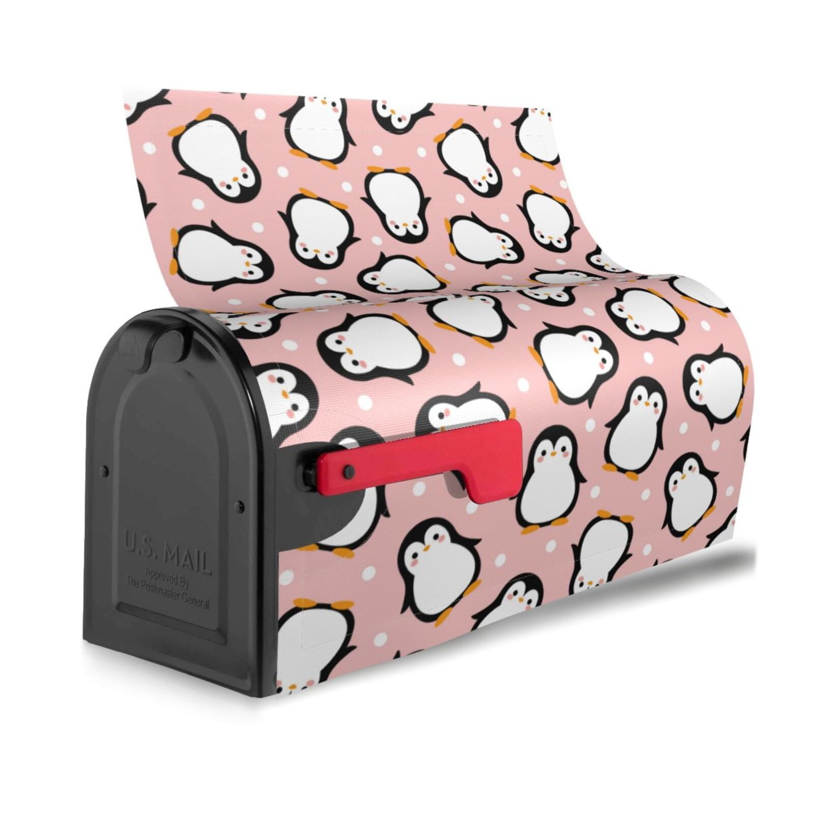 Bingfone Cute Penguin Magnetic Mailbox Cover Standard Size for Garden ...