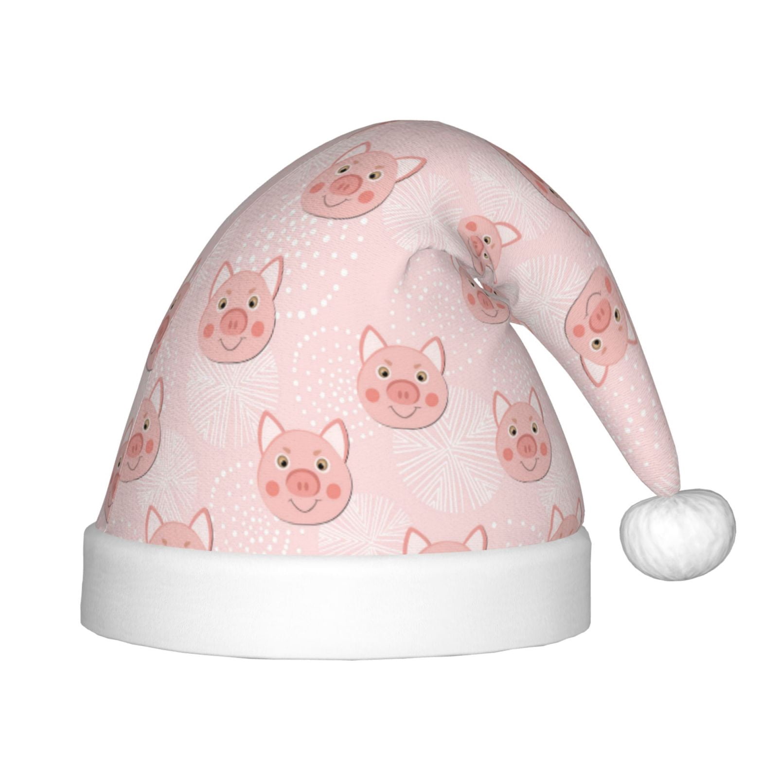 Bingfone Cute Pig Face for Kids Christmas Hat Santa Hat for Boys Girls ...