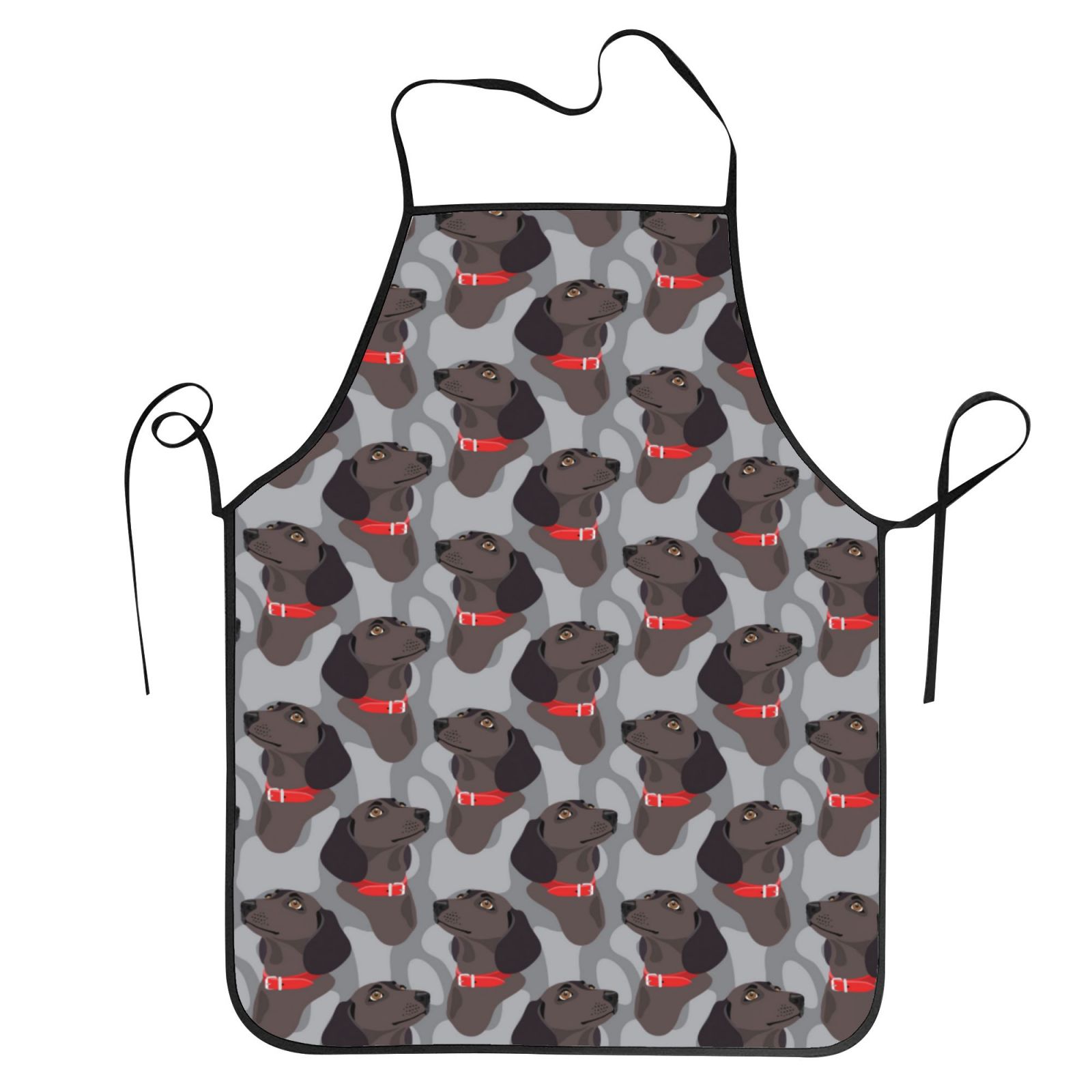 Bingfone Cute Puppy Black for Tie-up Apron, Unisex Waterproof and Stain ...