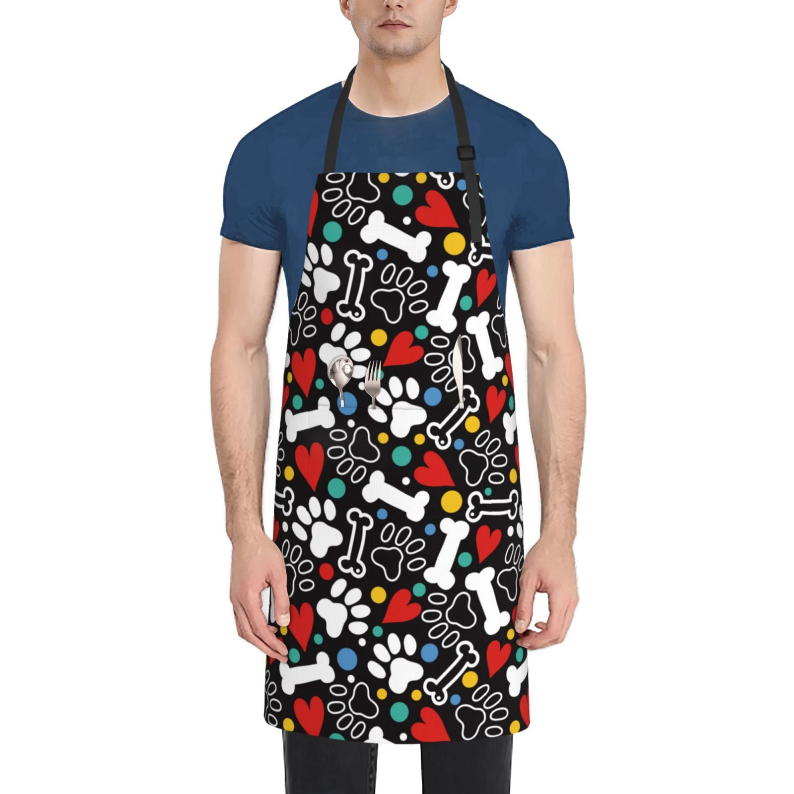 Bingfone Cute Puppy Footprints Apron Gifts For Men, Women Professional ...